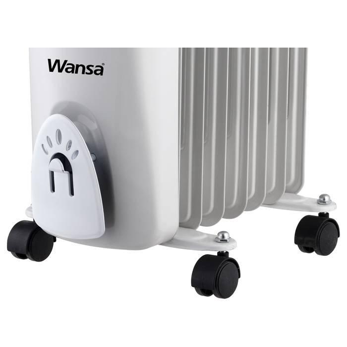 Wansa 1500W 7 Fins Oil Heater CY-C08-7-15 White| Xcite
