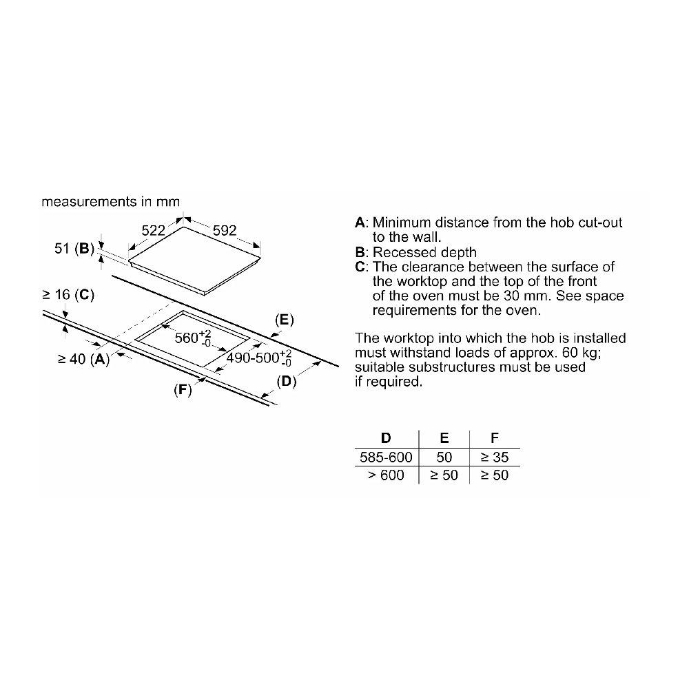 Bosch Series 4 Induction Hob, 60 cm, PUE611BB5E Black| Xcite