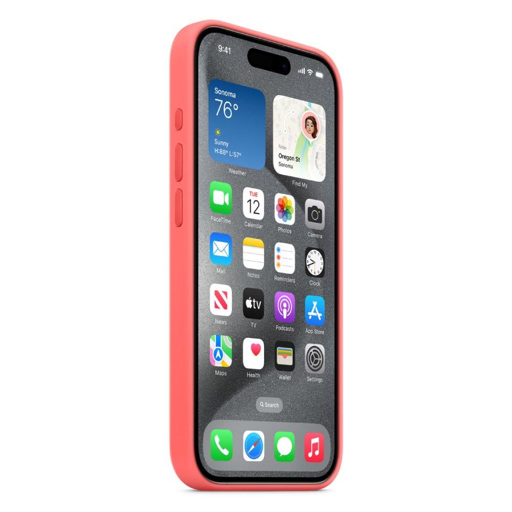 iPhone 15 Pro Guava Silicone Case with MagSafe