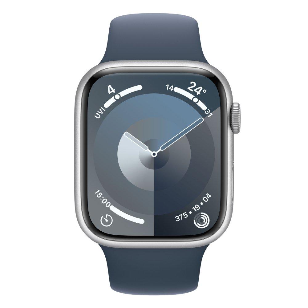 Apple Watch S9 GPS 45mm Silver M/L Sport Band in Kuwait