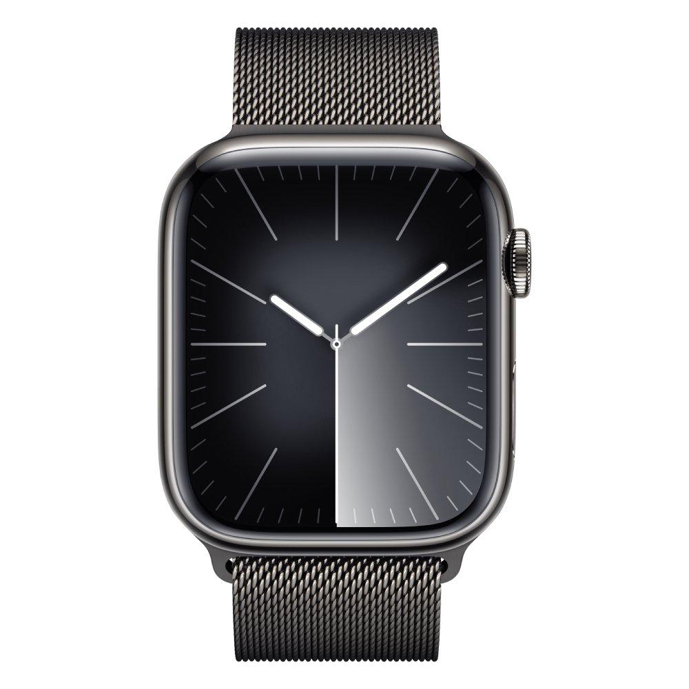 Apple Watch S9 41mm Case with Graphite Milanese Loop