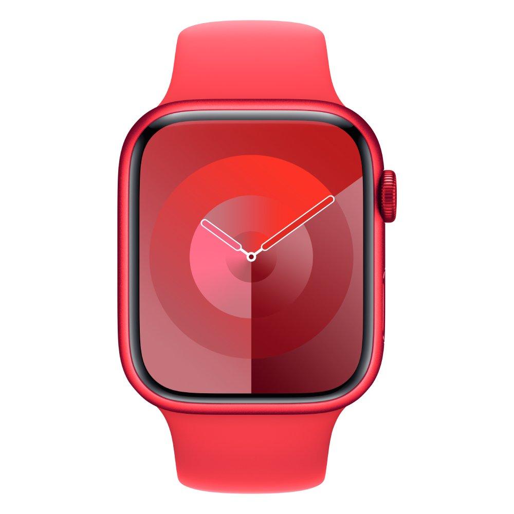 Apple Watch S9 41mm Red Case with M/L Sport Band in Kuwait