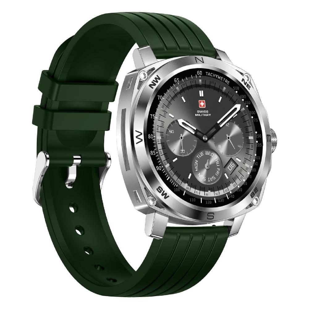 Swiss Military Dom 4 Smart Watch Silicone Strap Green| Xcite