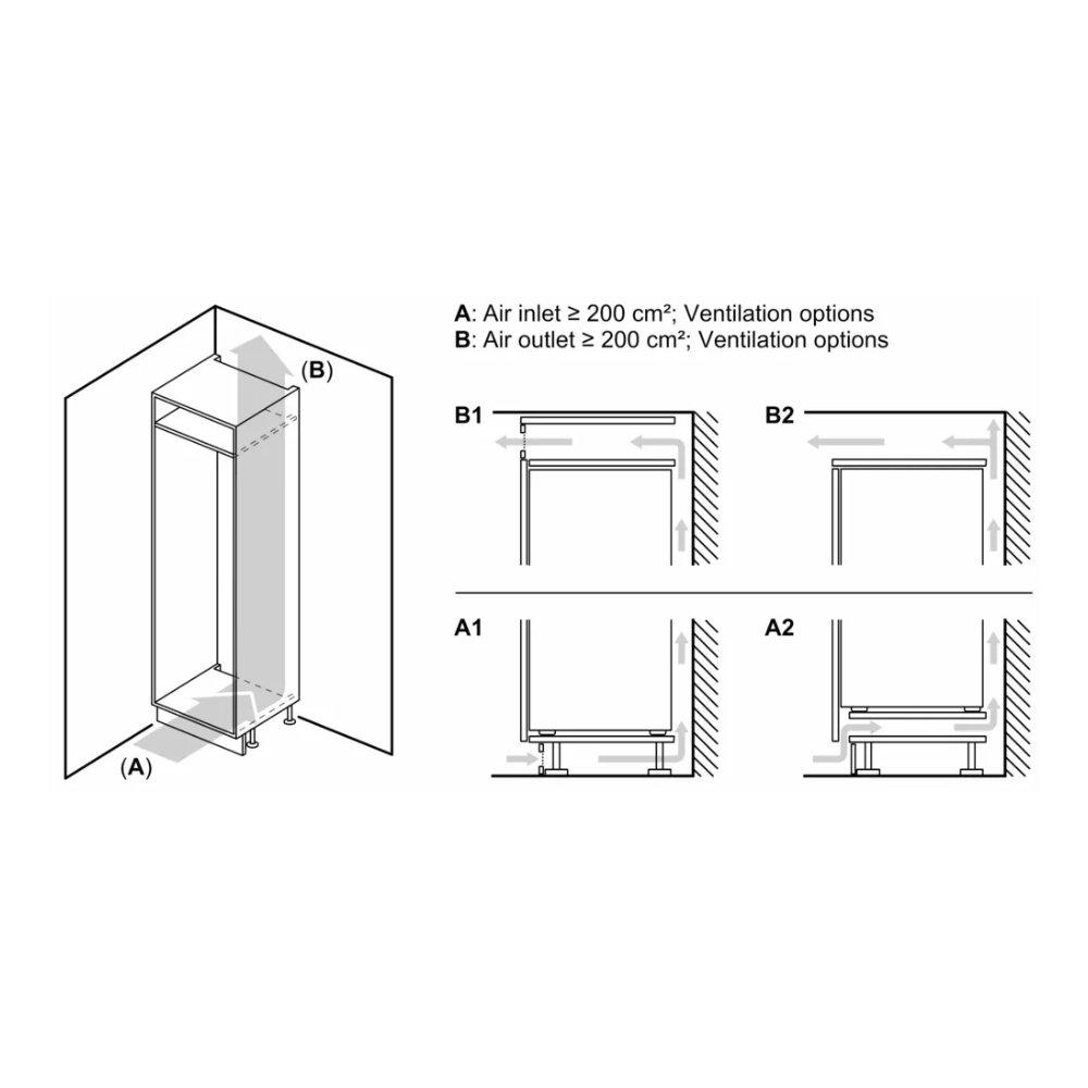 BOSCH BI Upright Freezer 8.29CFT 235L White | Xcite Kuwait