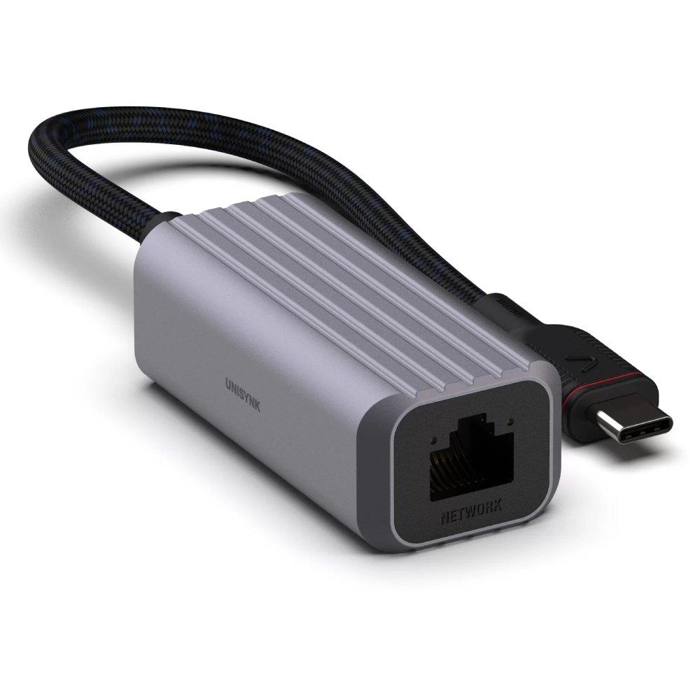 UNISYNK USB-C to Network Adapter 10380 Grey| Xcite Kuwait