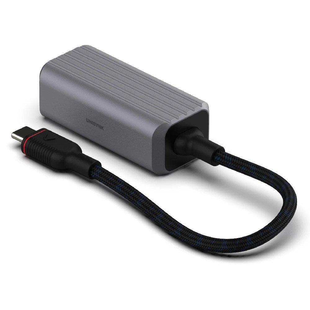 UNISYNK USB-C to Network Adapter 10380 Grey| Xcite Kuwait