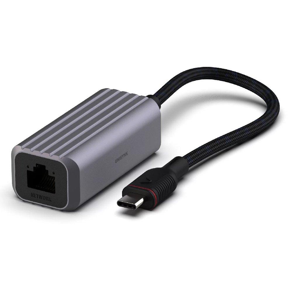 UNISYNK USB-C to Network Adapter 10380 Grey| Xcite Kuwait