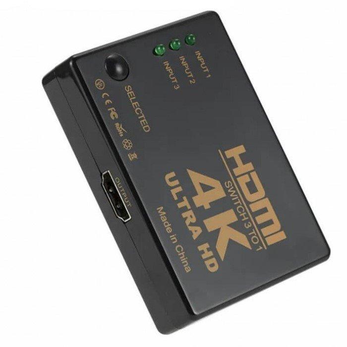 RTC 3 Inputs to 1 Output 4K Ultra HD HDMI Converter| Xcite