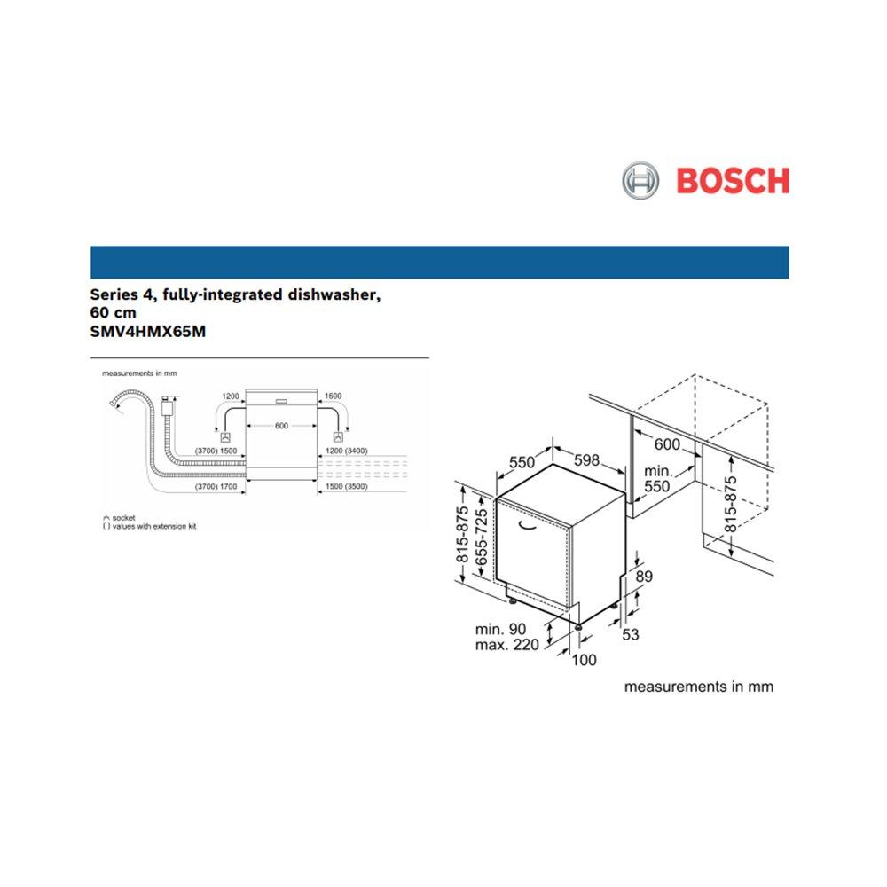 Bosch Series 4 Fully-Integrated Dishwasher 60 cm,| Xcite