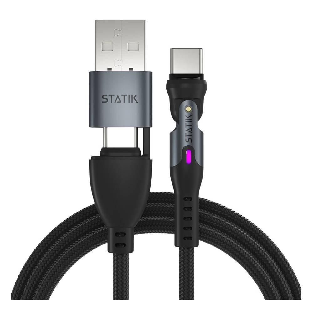Statik 360 Pro USB-C Cable, 90cm Black | Xcite Kuwait