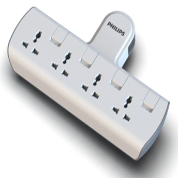 Philips 4-Sockets Power Extension| Price in Kuwait - Xcite