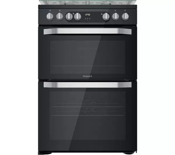 Hotpoint HDM67G9C2CB Black Double Dual Fuel Cooker