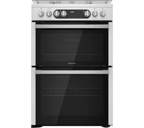 Hotpoint HDM67G9C2CX Inox Double Dual Fuel Cooker