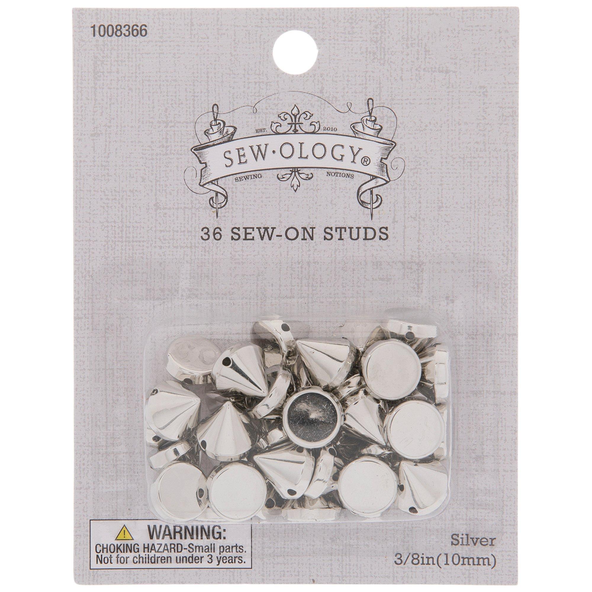 Silver Sew-On Studs - 10mm | Hobby Lobby | 1008366
