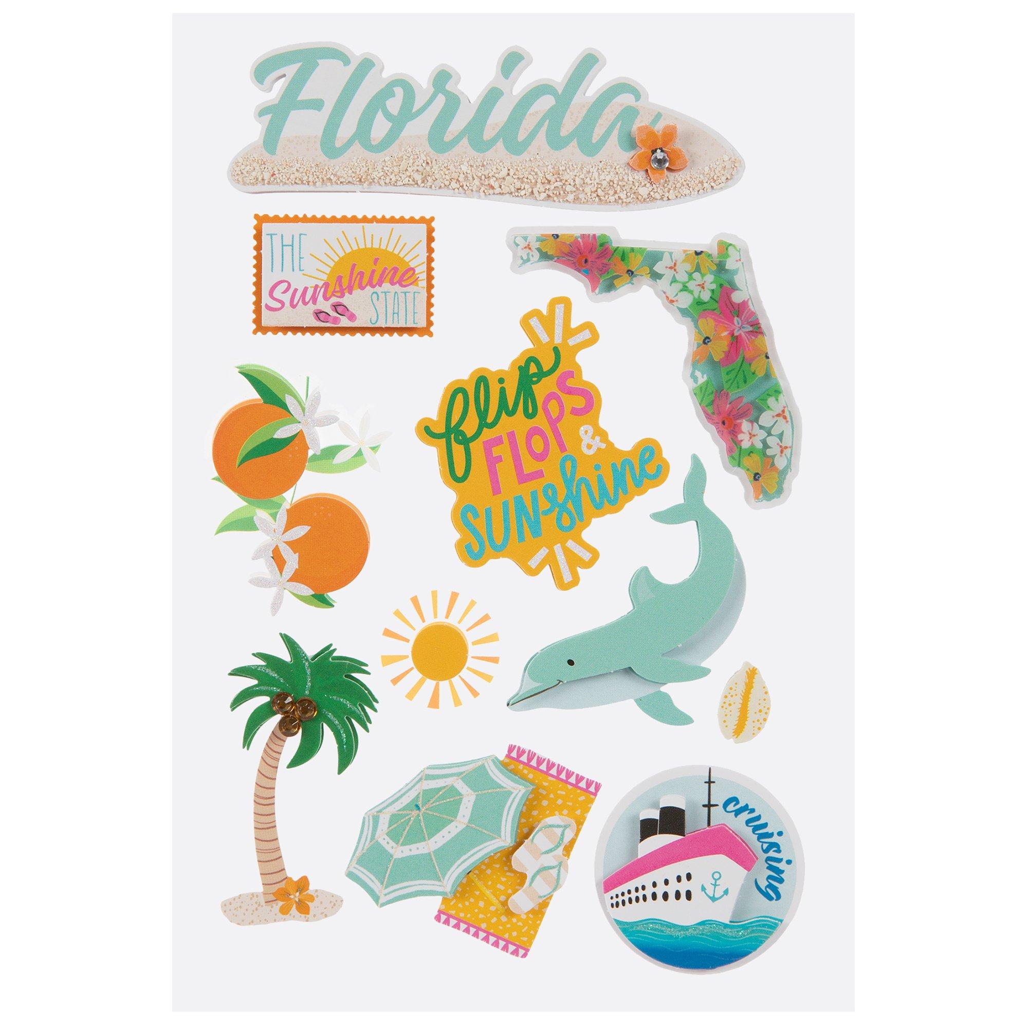Florida Icons 3D Stickers | Hobby Lobby | 1024231