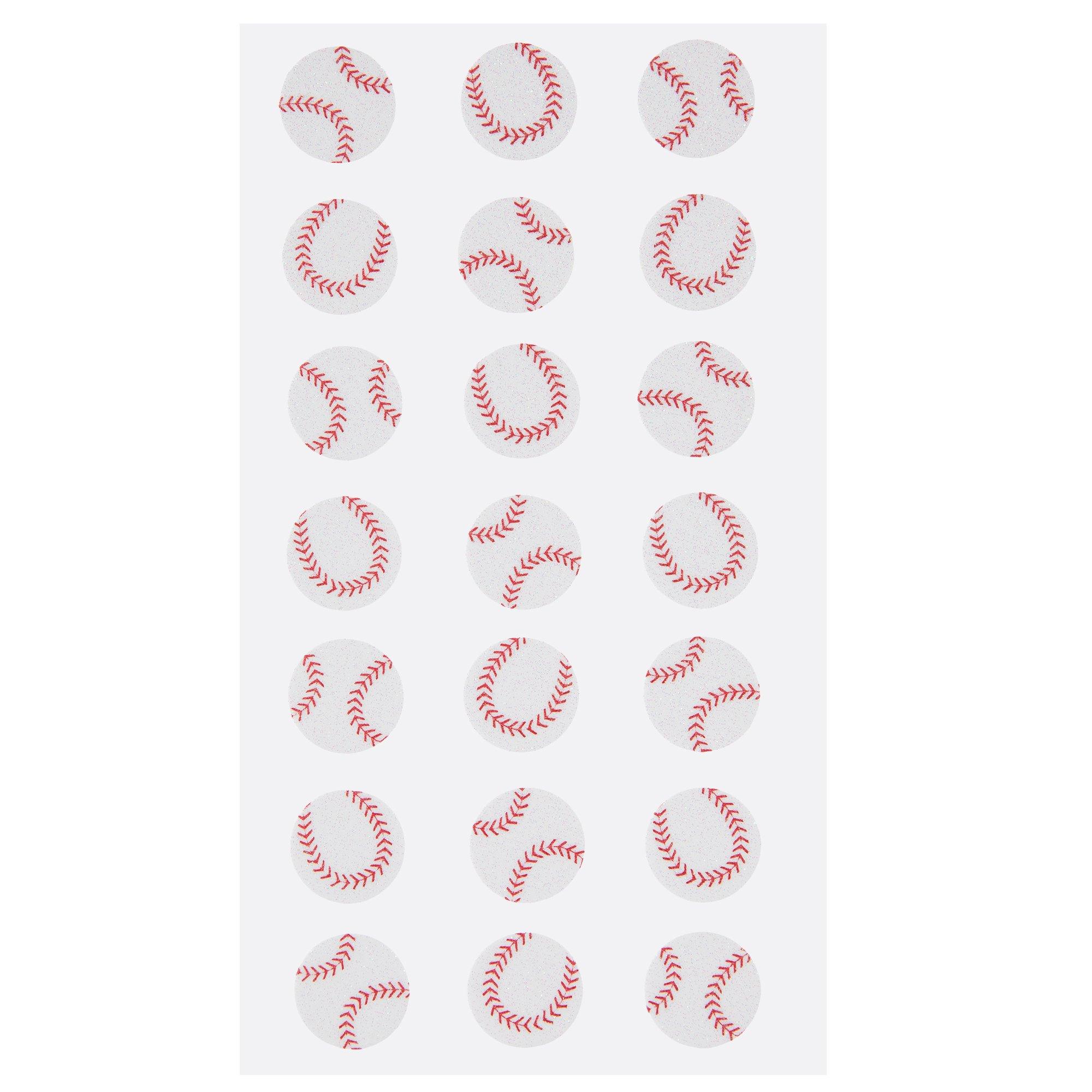 Glitter Baseball Stickers | Hobby Lobby | 1027291