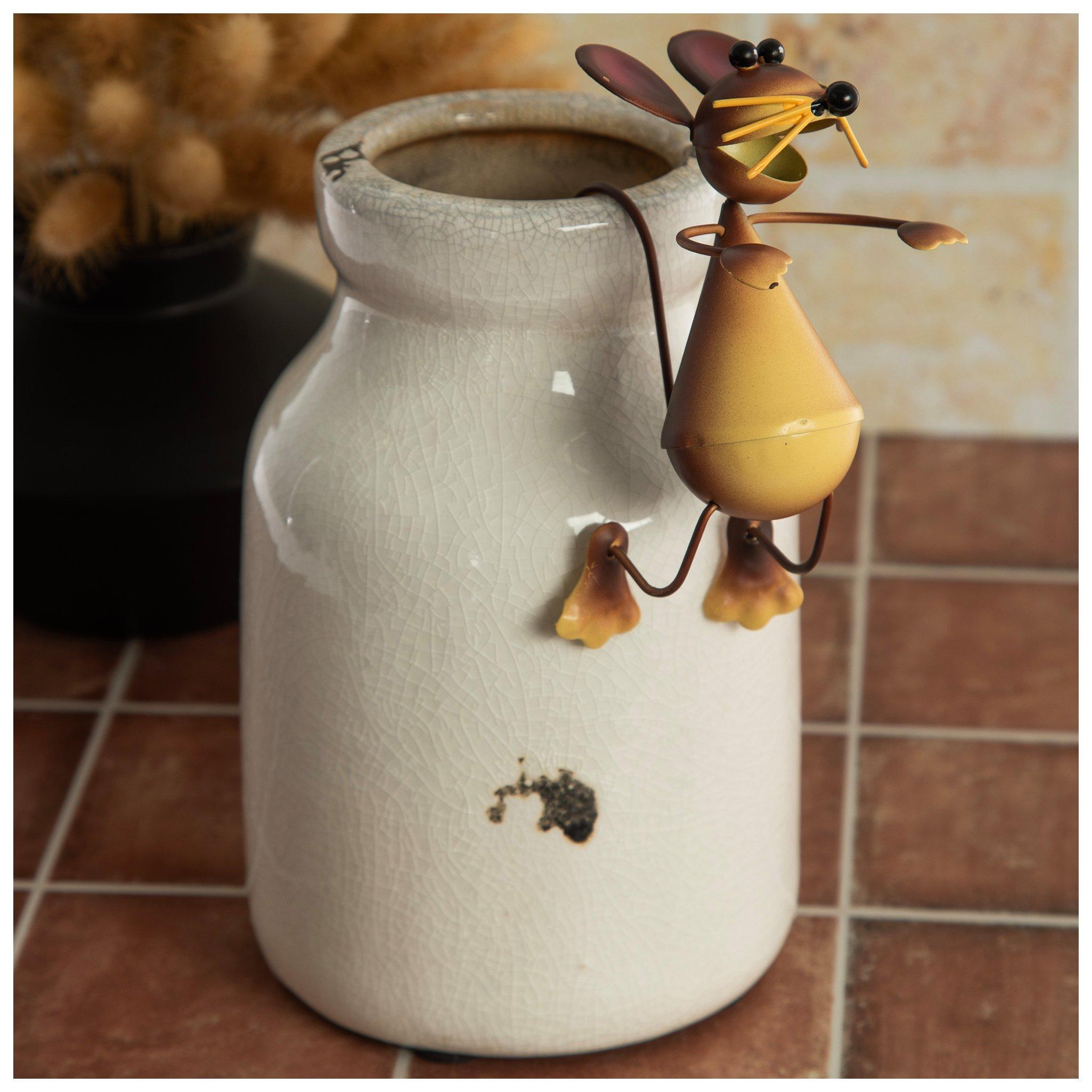 Brown Mouse Metal Pot Percher | Hobby Lobby | 105218441