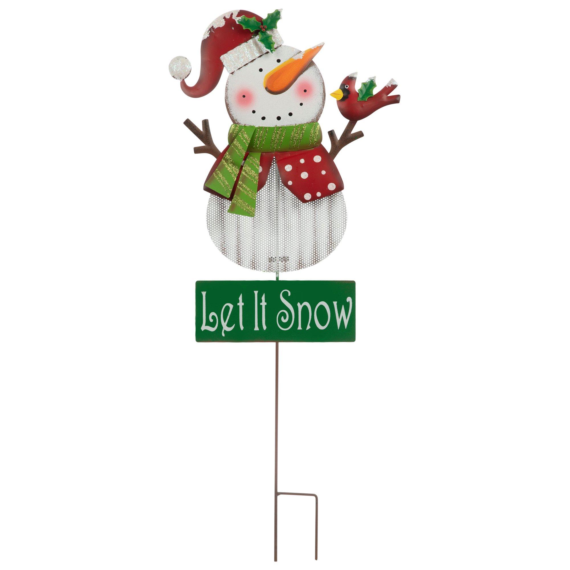 Let It Snow Snowman Metal Garden Stake | Hobby Lobby | 105657929