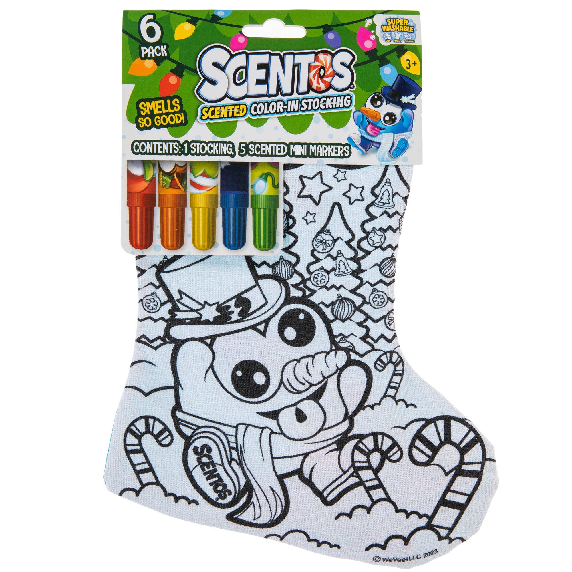Scentos Color-In Berry Snowman Stocking | Hobby Lobby | 105976832