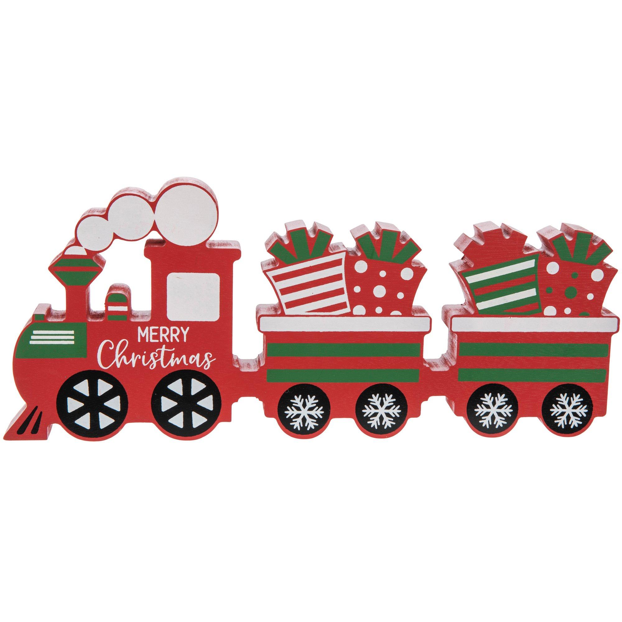 Red Merry Christmas Train Wood Decor | Hobby Lobby | 105980834
