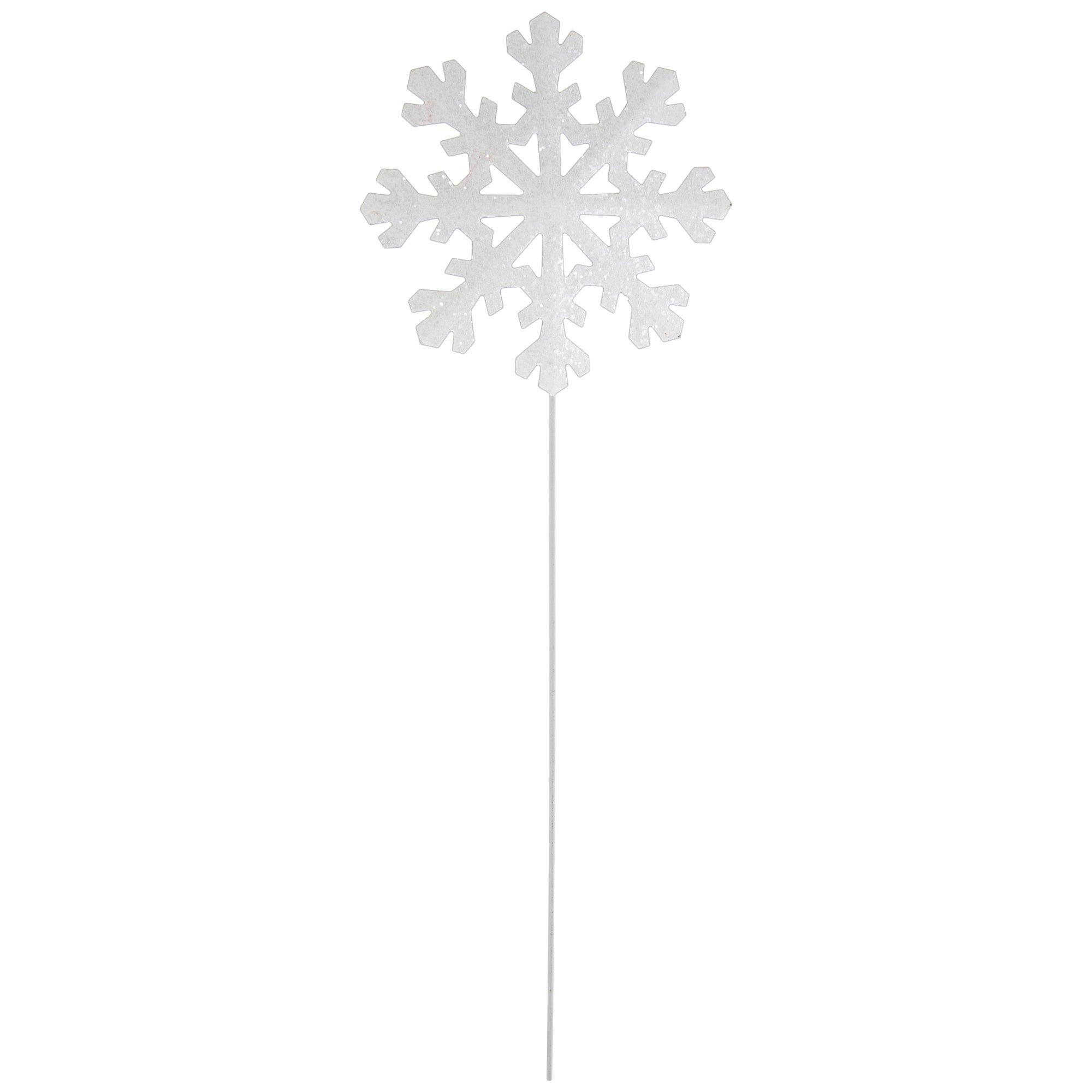 White Glitter Snowflake Metal Garden Stake | Hobby Lobby | 106105118