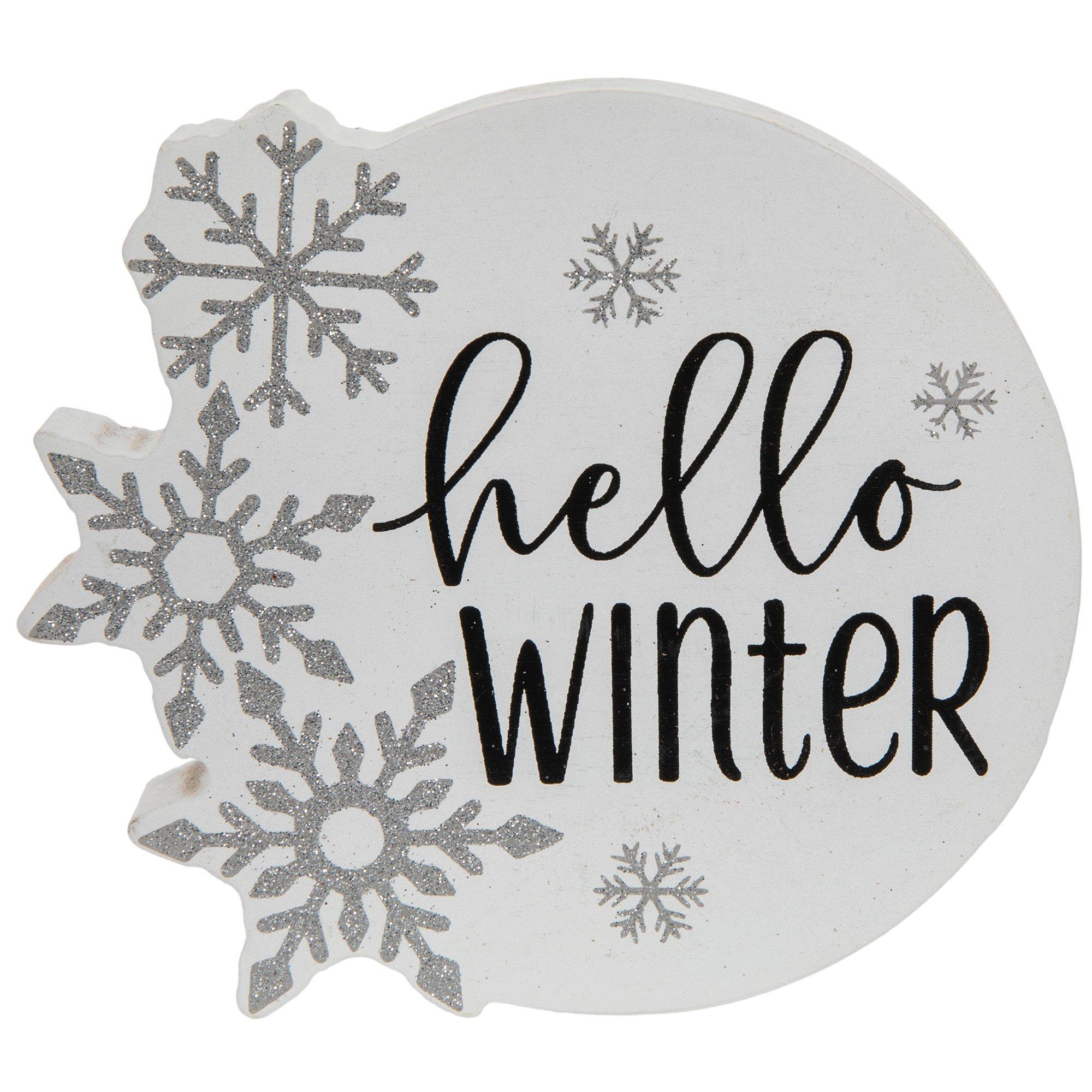 Hello Winter Snowflake Wood Decor | Hobby Lobby | 106154090