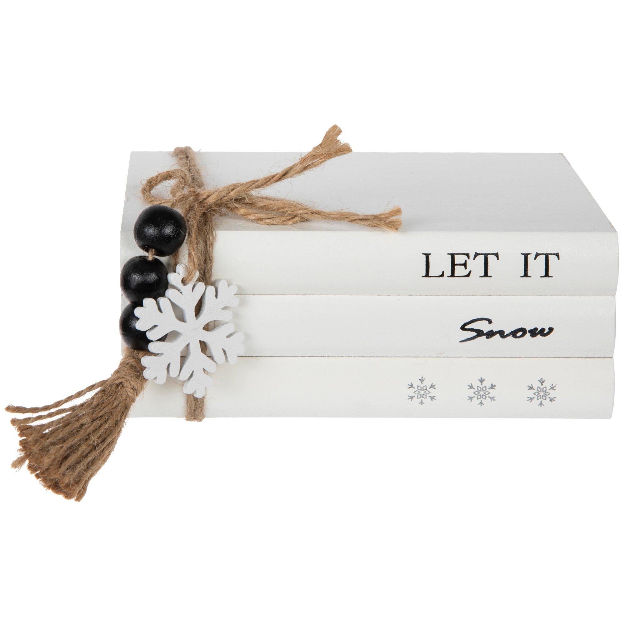 Let It Snow Book Stack Wood Decor | Hobby Lobby | 106261200
