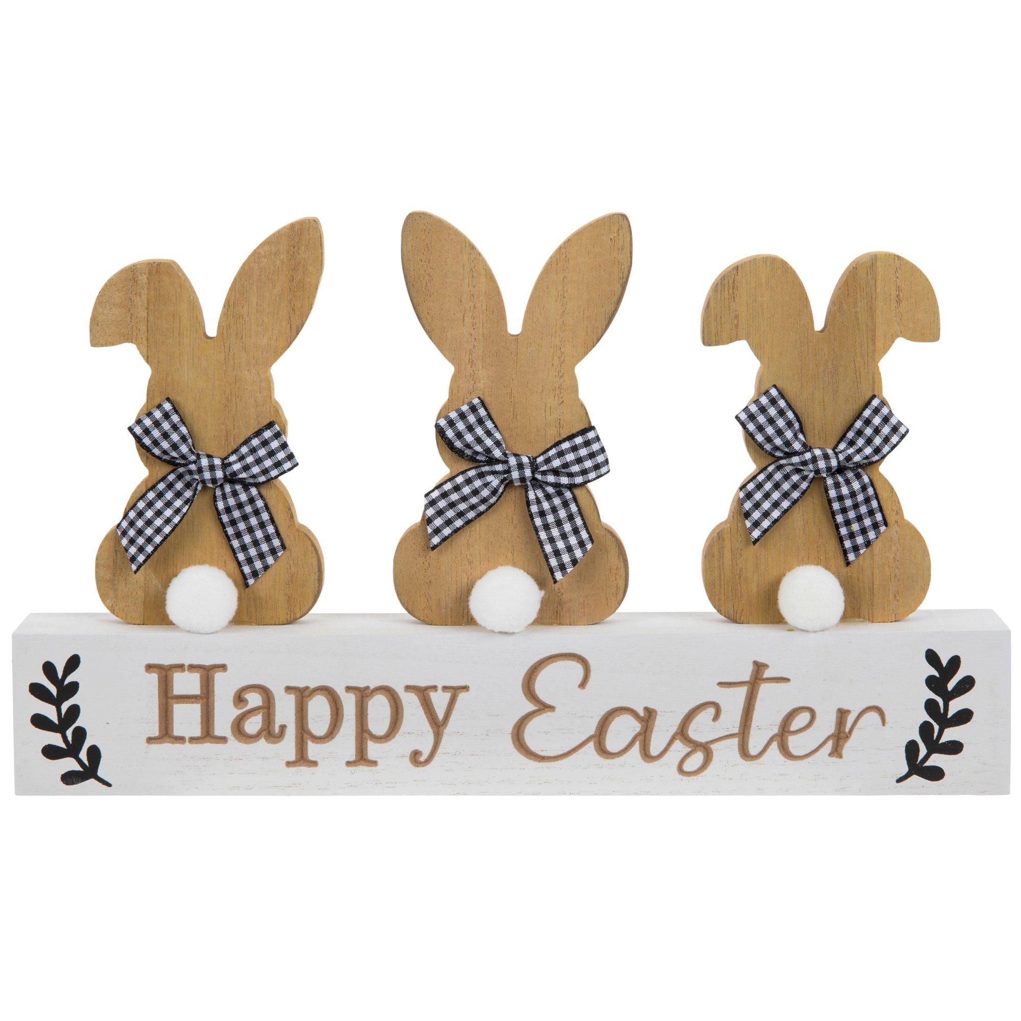Happy Easter Bunnies Wood Decor | Hobby Lobby | 106295984