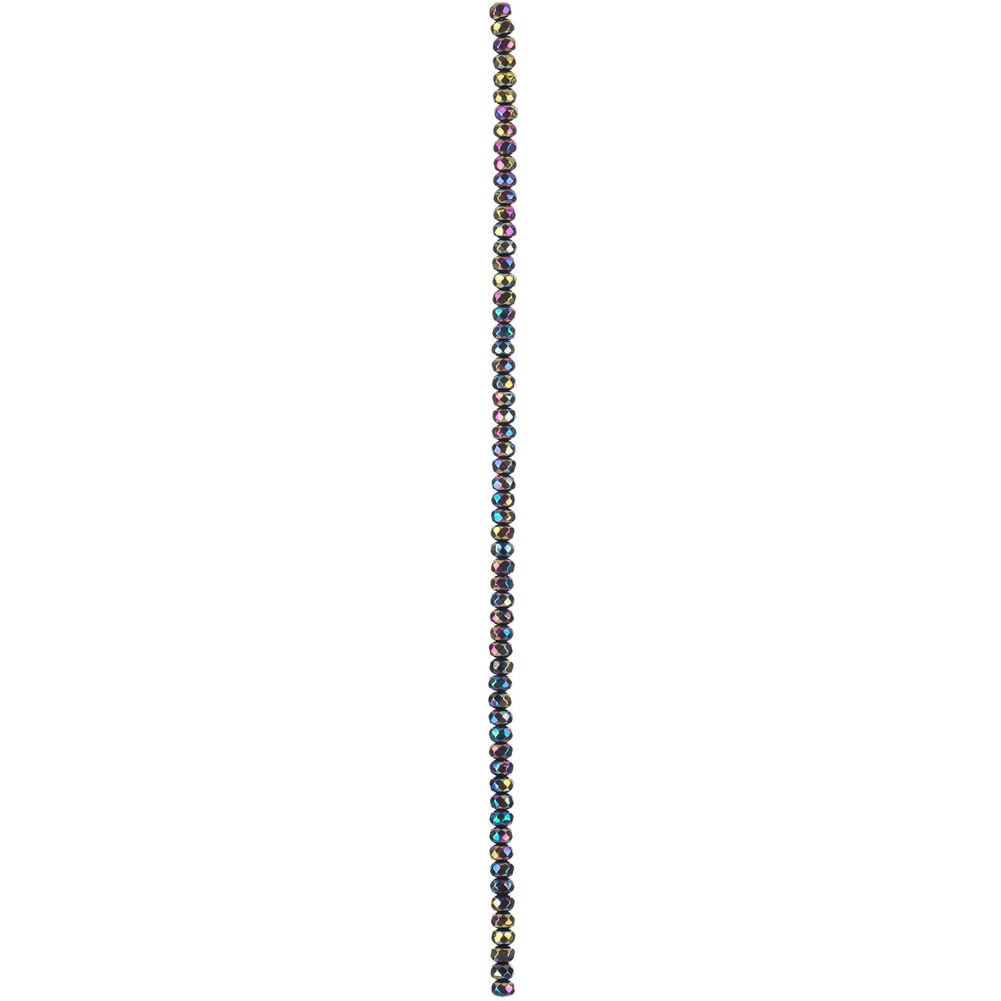 Plated Hematite Ab Rondelle Bead Strand Hobby Lobby 1063668