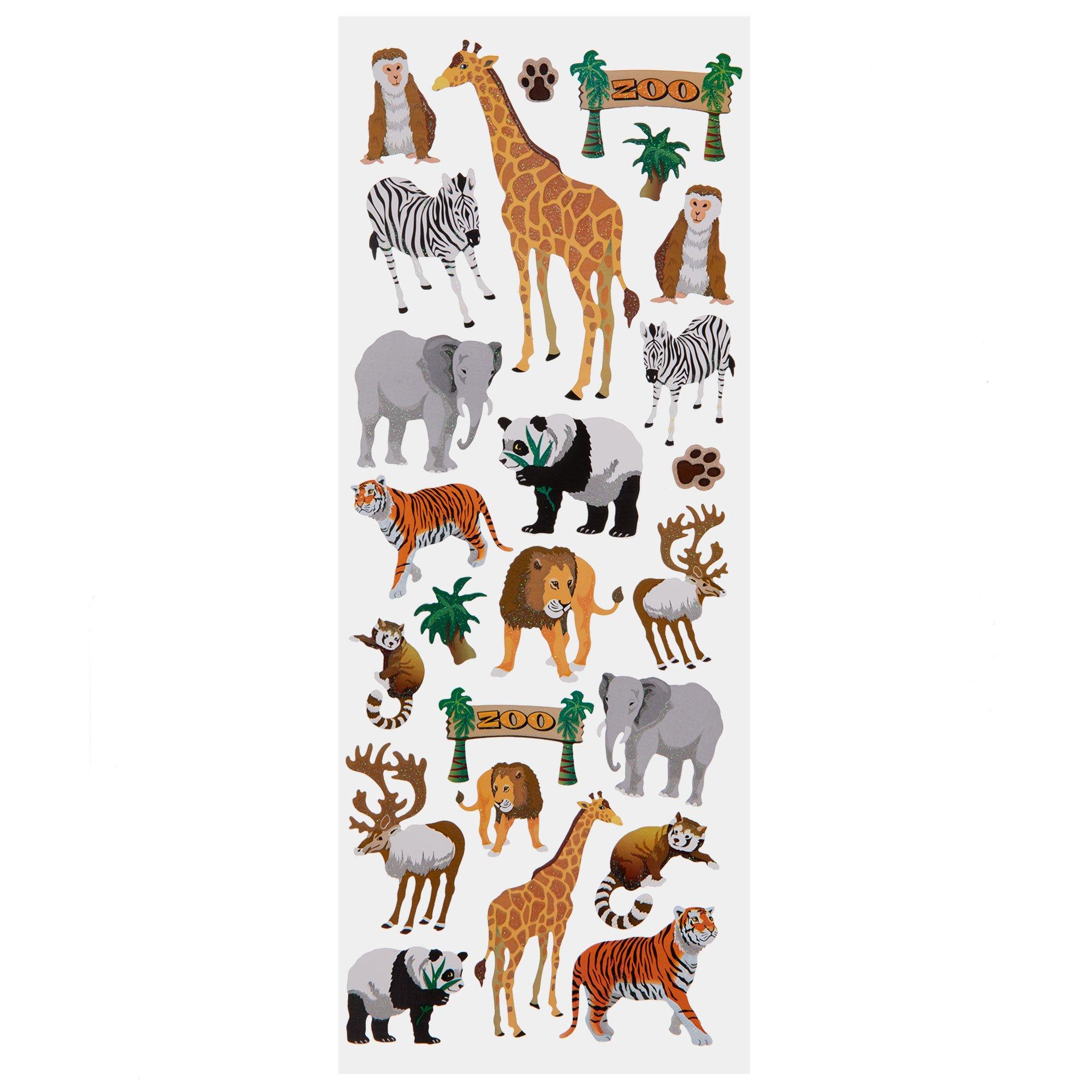 Zoo Animal Glitter Stickers | Hobby Lobby | 107862