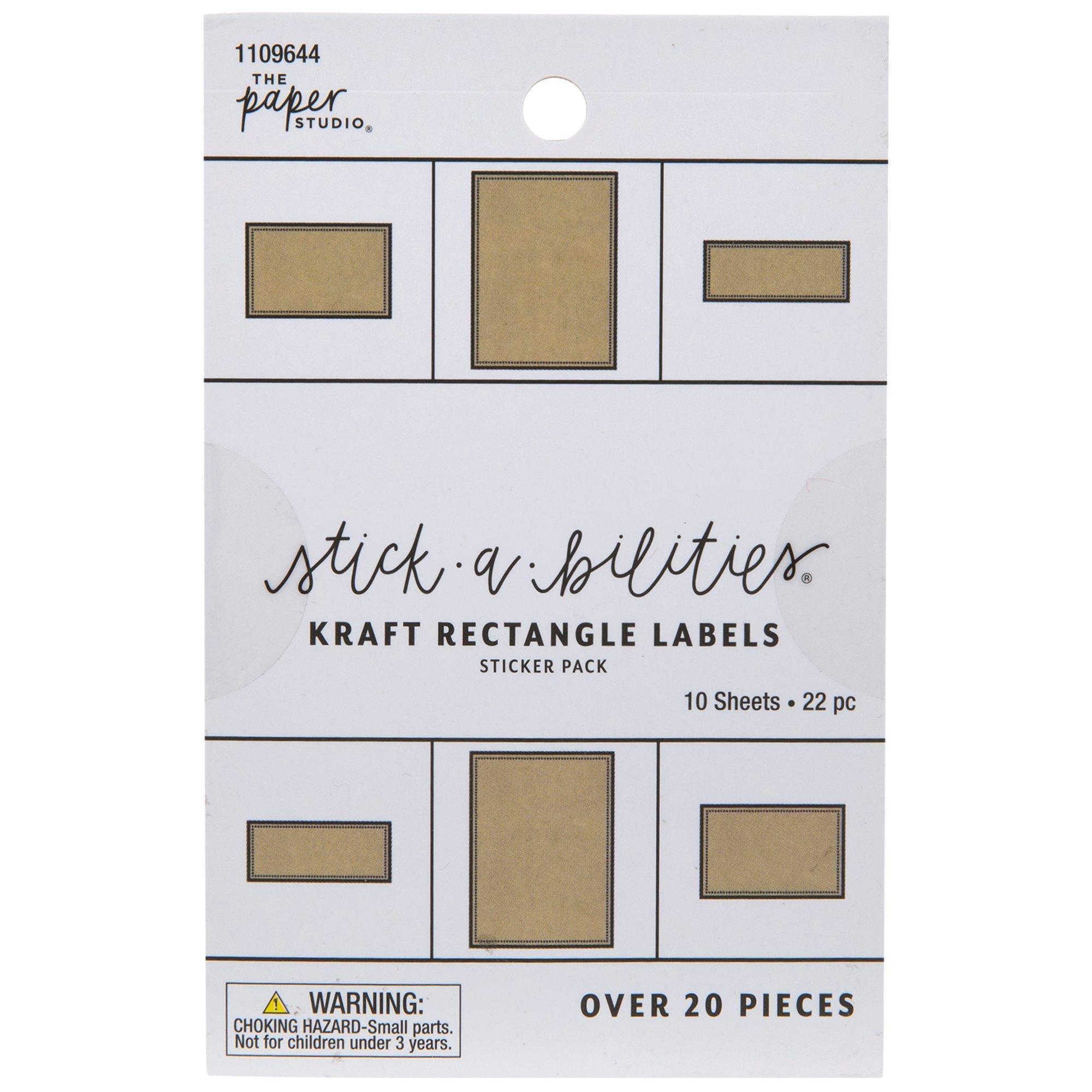 Kraft Rectangle Label Stickers | Hobby Lobby | 1109644