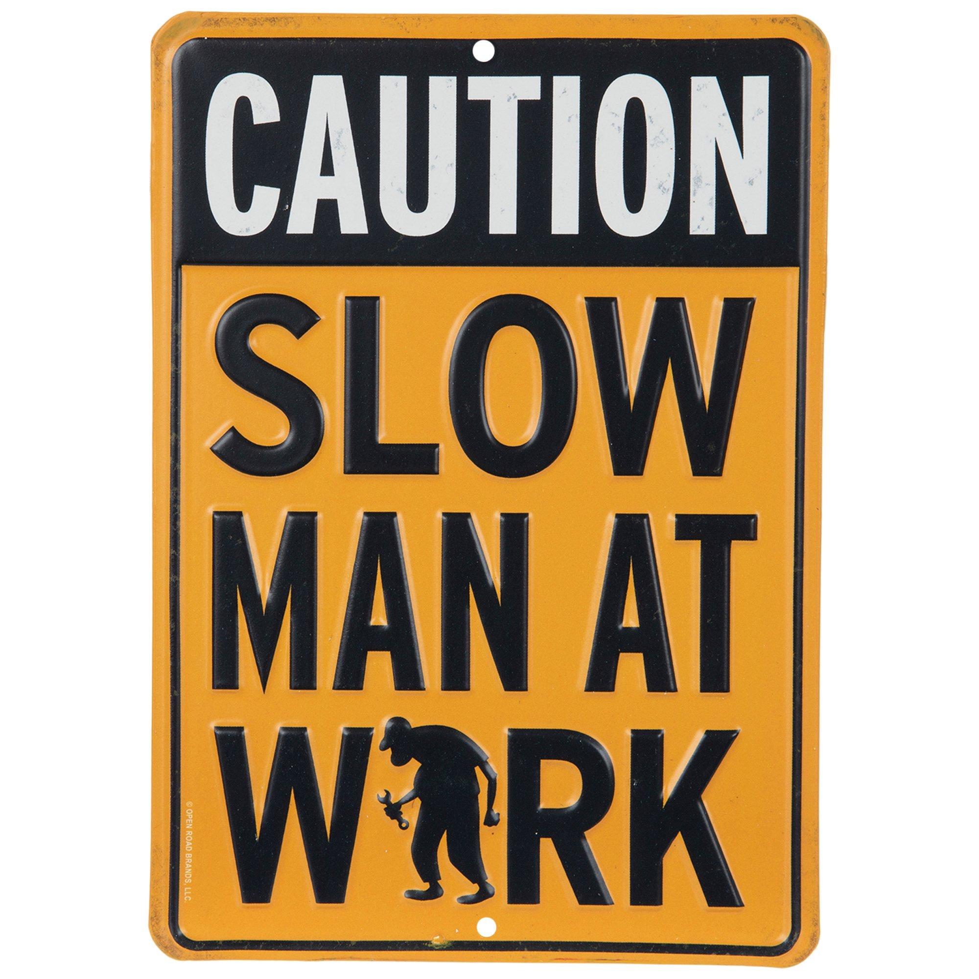 Yellow Men At Work Sign