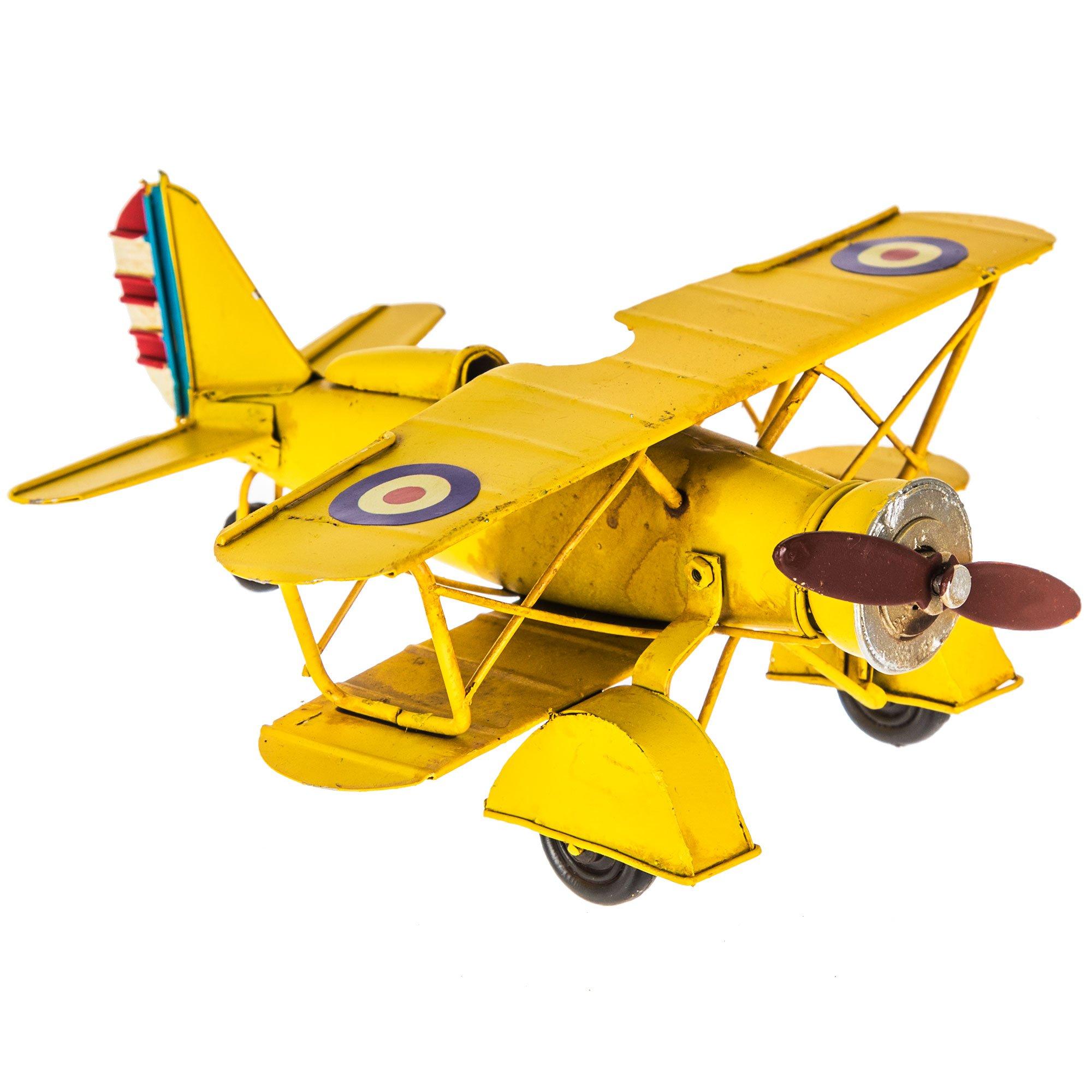 Mini Yellow Metal Biplane | Hobby Lobby | 1133586