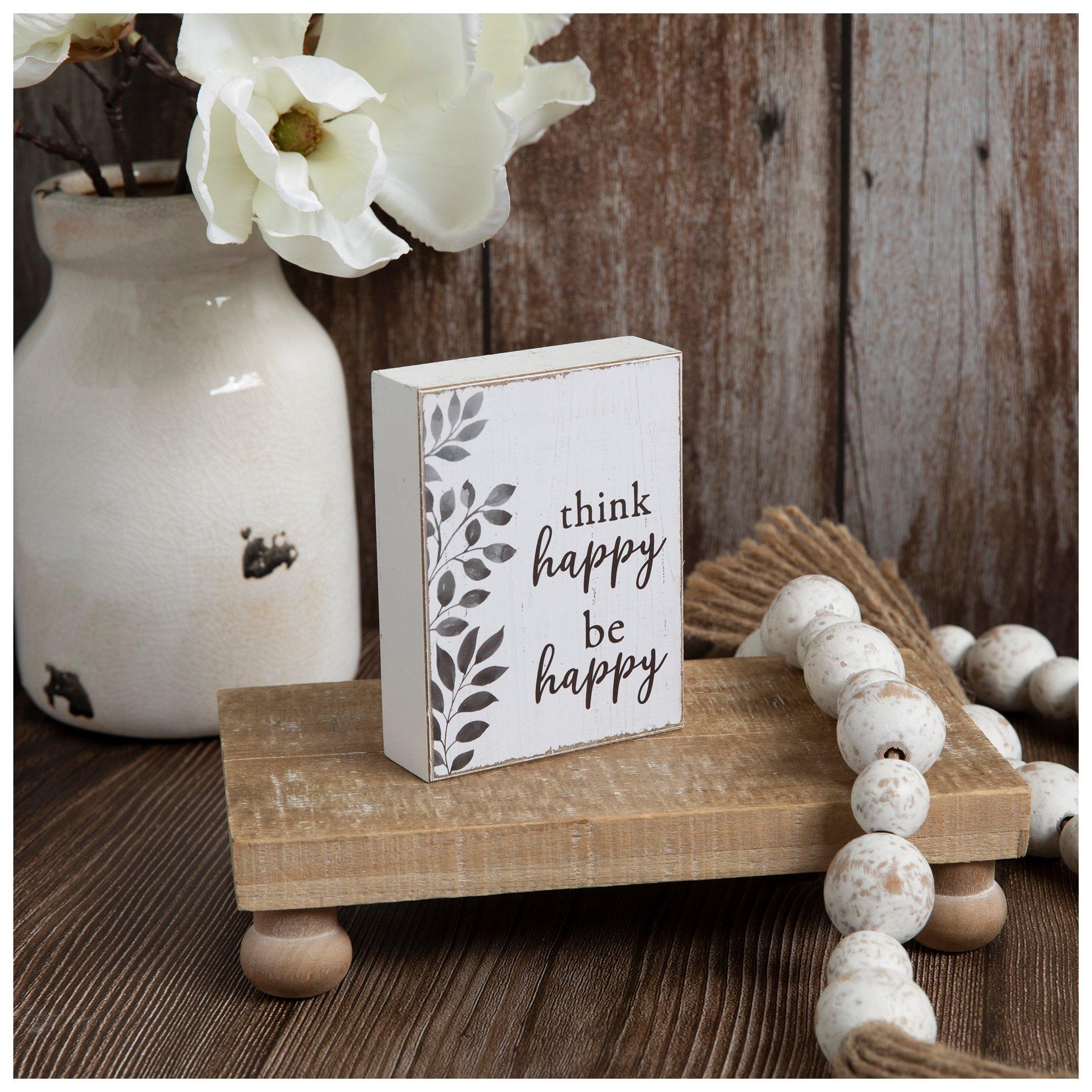 Think Happy Be Happy Wood Decor | Hobby Lobby | 1134782