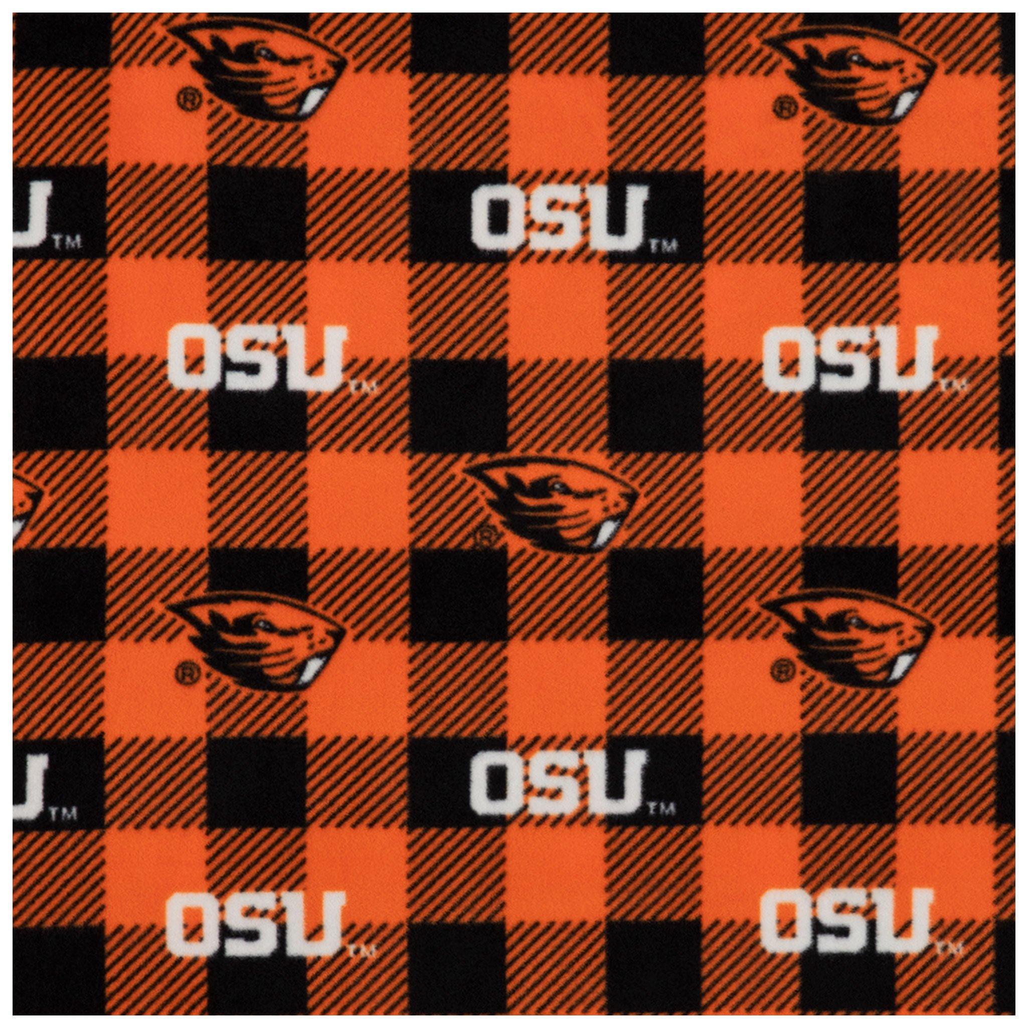 Oregon State Plaid Collegiate Fleece Fabric | Hobby Lobby | 1146018