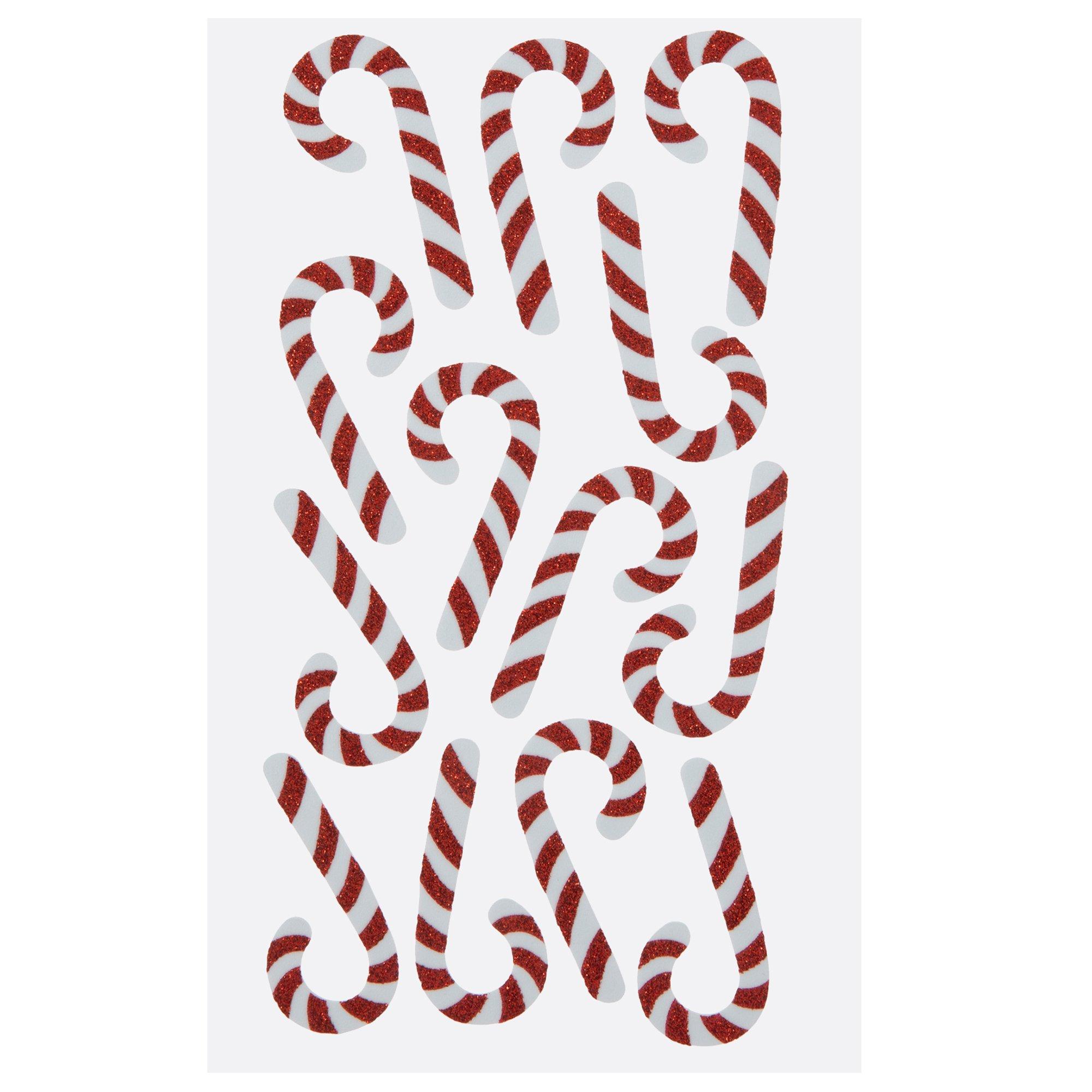 Glitter Candy Cane Stickers | Hobby Lobby | 122093