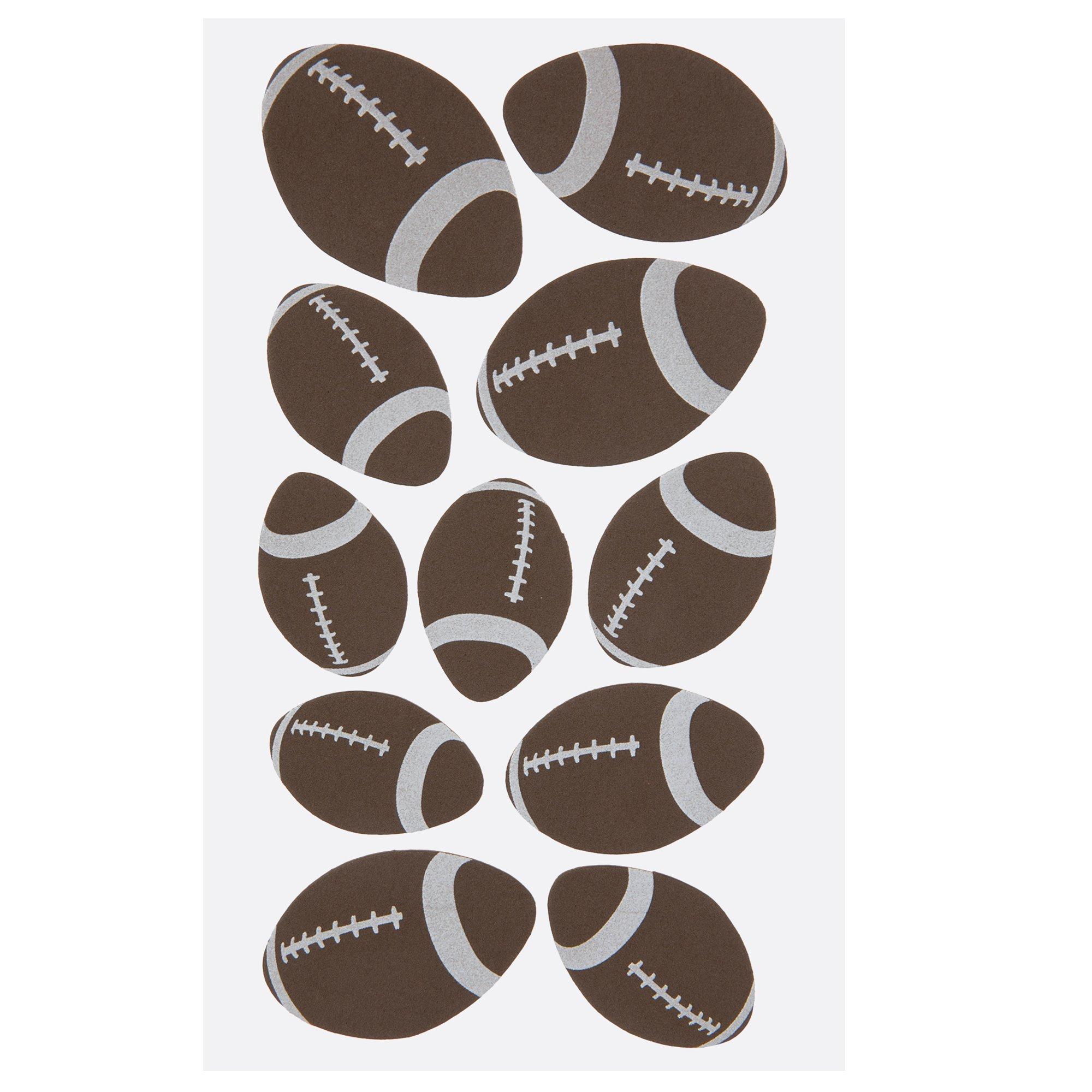 Glitter Football Stickers | Hobby Lobby | 122101
