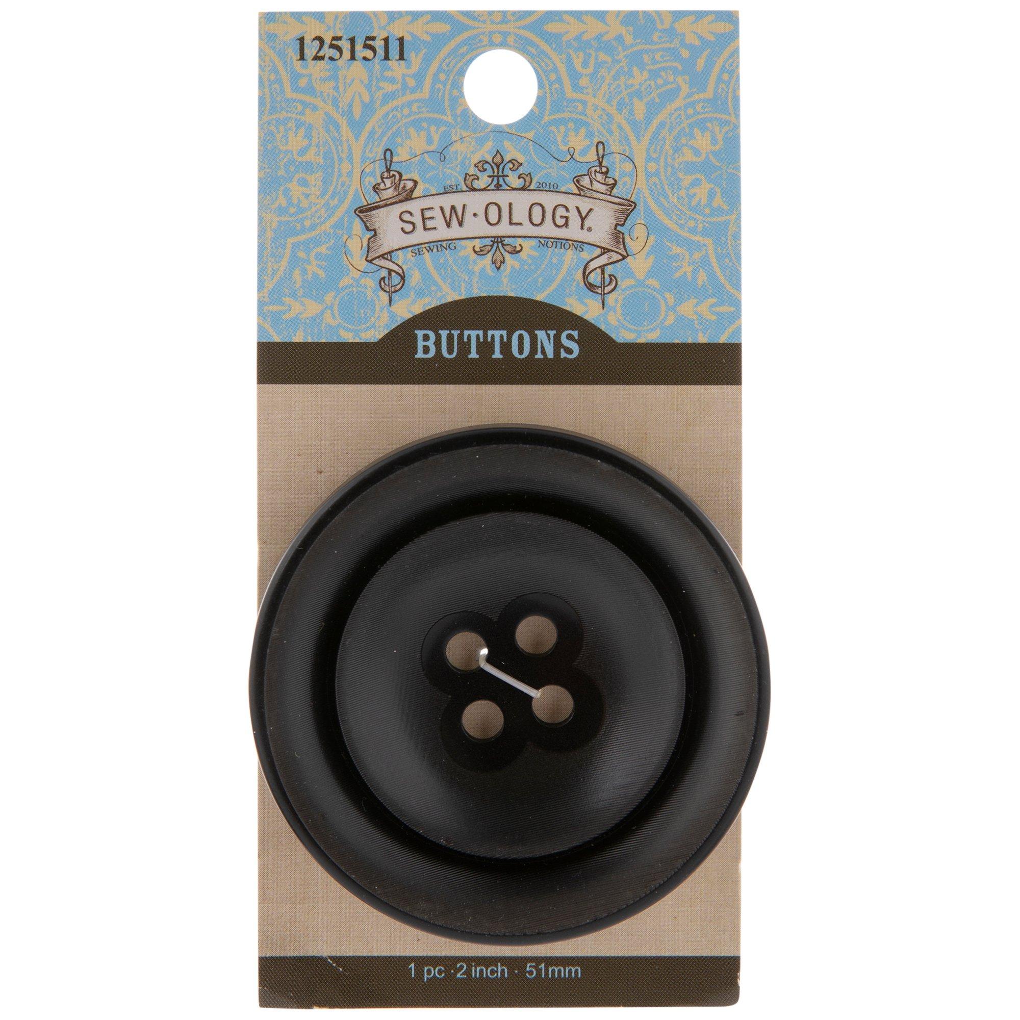 Black Round Button - 51mm | Hobby Lobby | 1251511