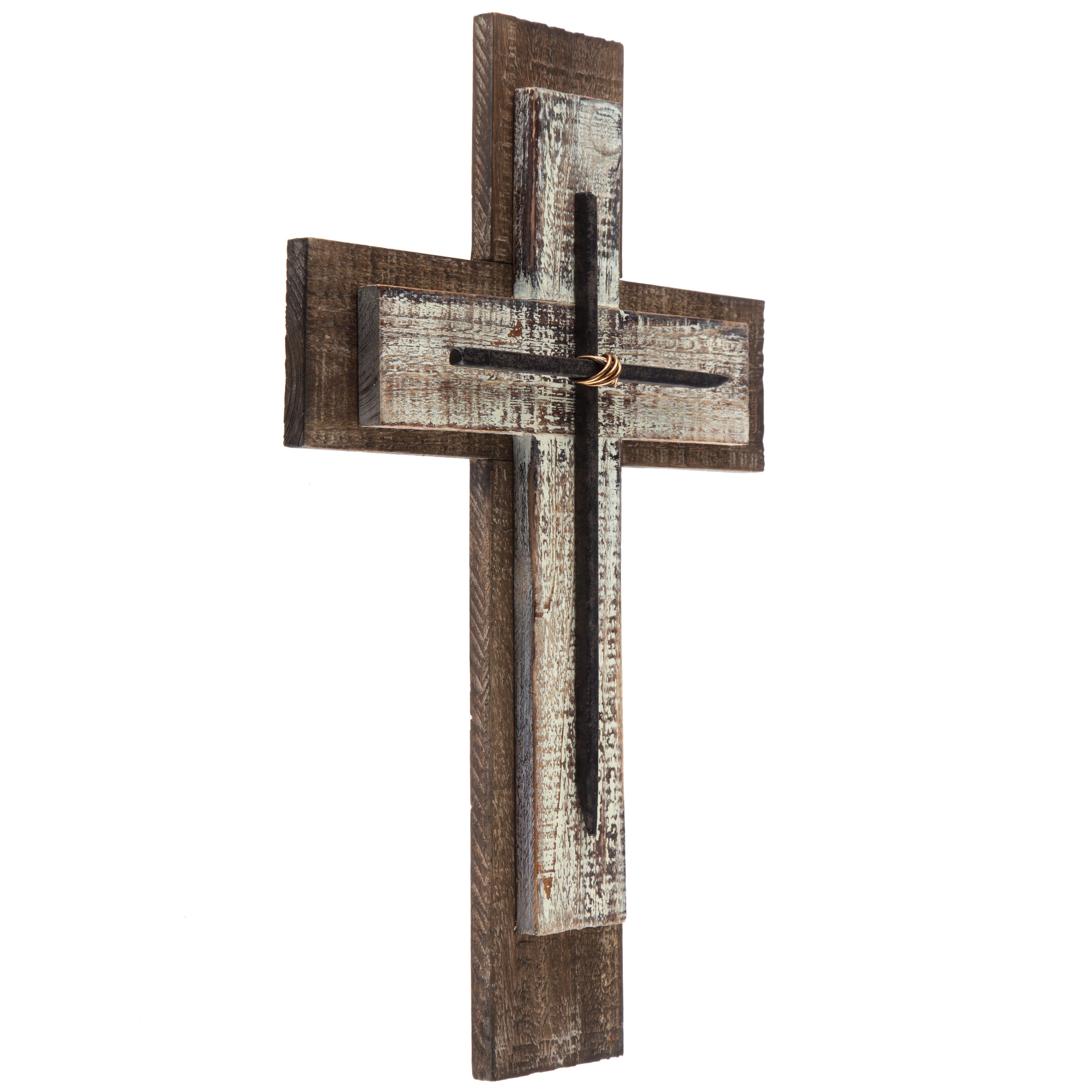 Layered Wood Wall Cross With Nails | Hobby Lobby | 1273416