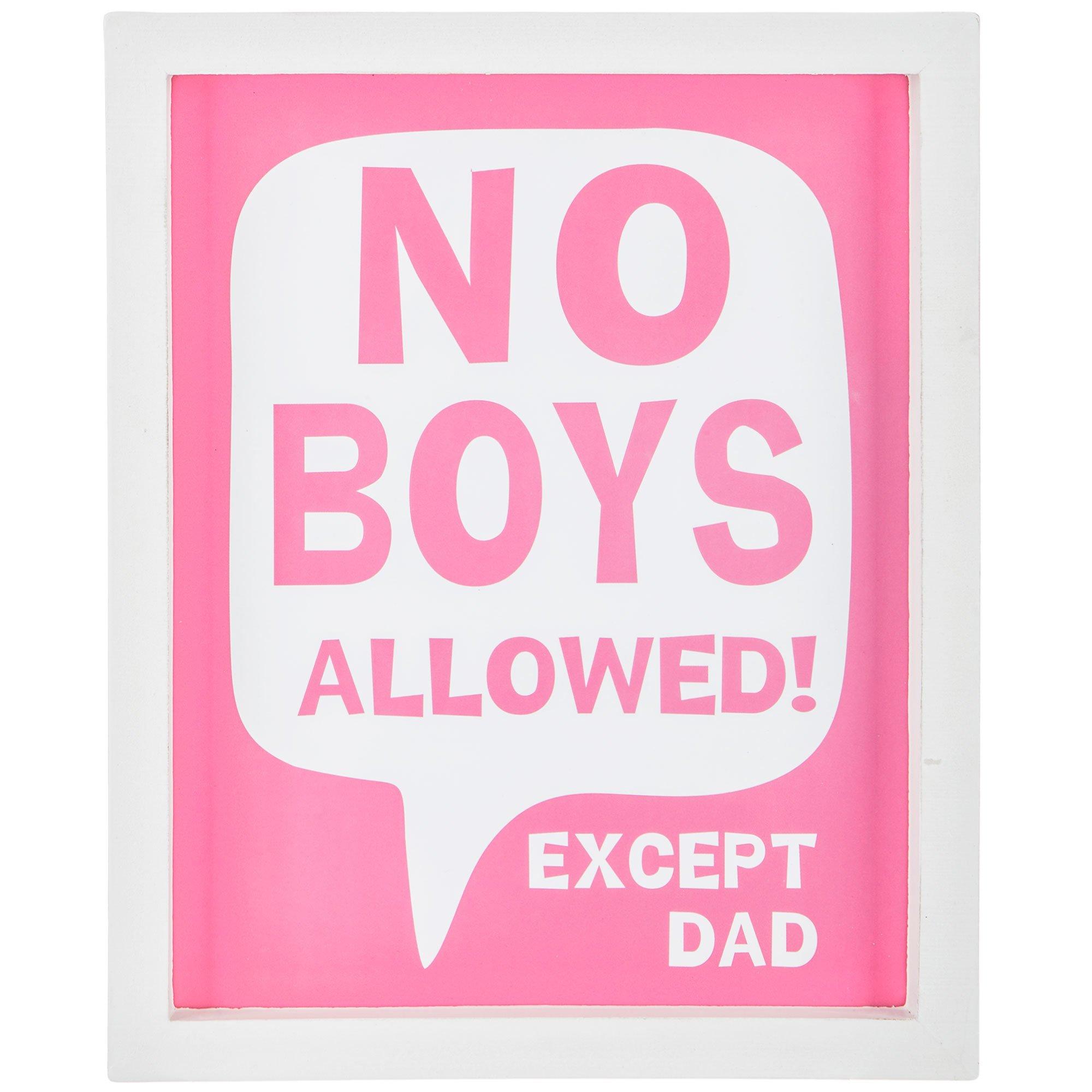 No Boys Allowed Except Dad Wood Wall Decor | Hobby Lobby | 1294651