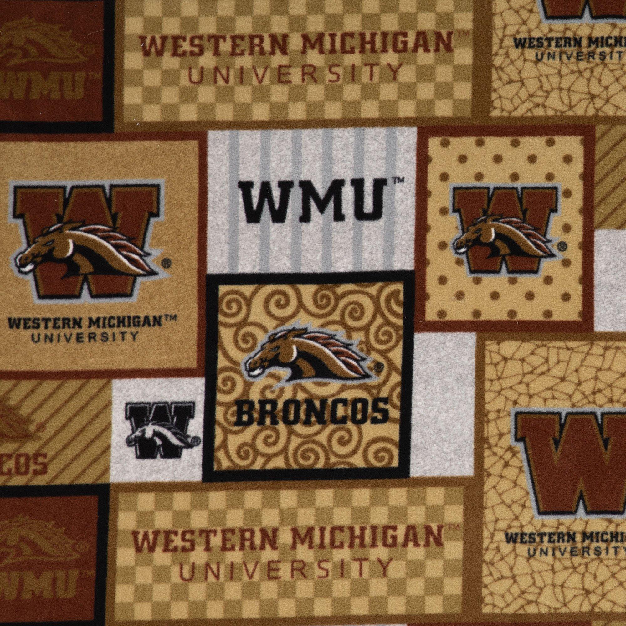 Western Michigan University Block Collegiate Fleece Fabric | Hobby ...
