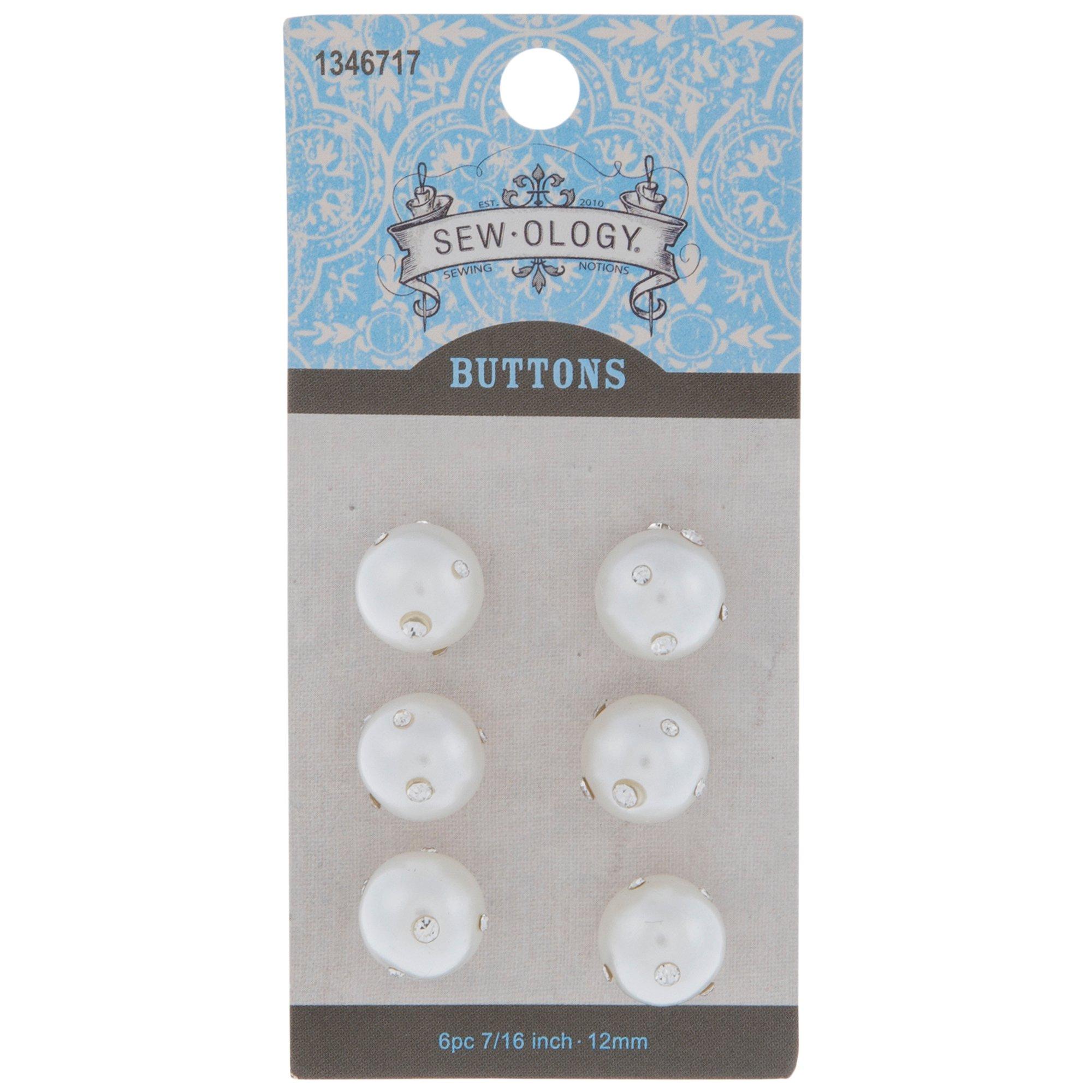 Pearl Rhinestone Shank Buttons - 12mm | Hobby Lobby | 1346717
