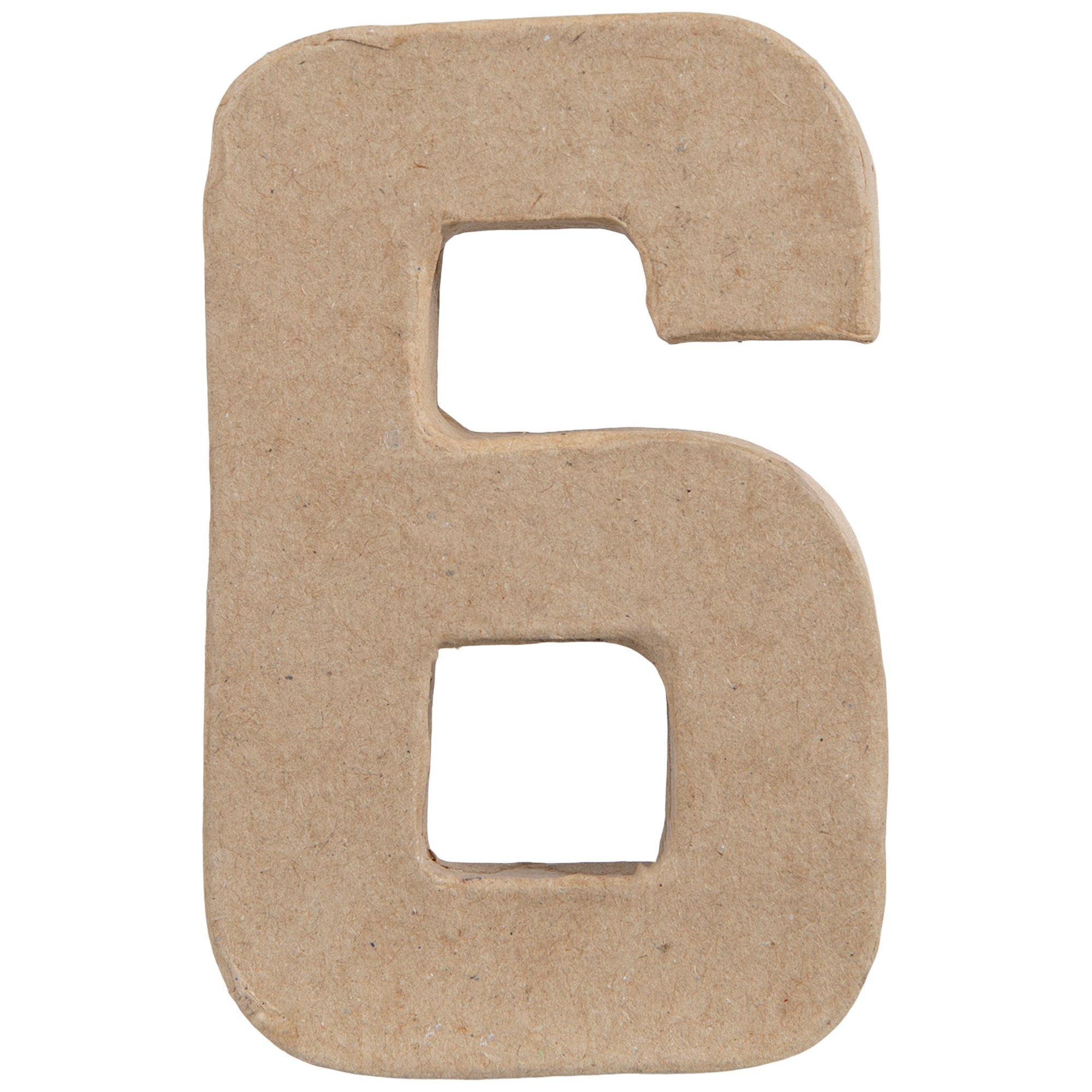 Paper Mache Number - 4" | Hobby Lobby | 1349075