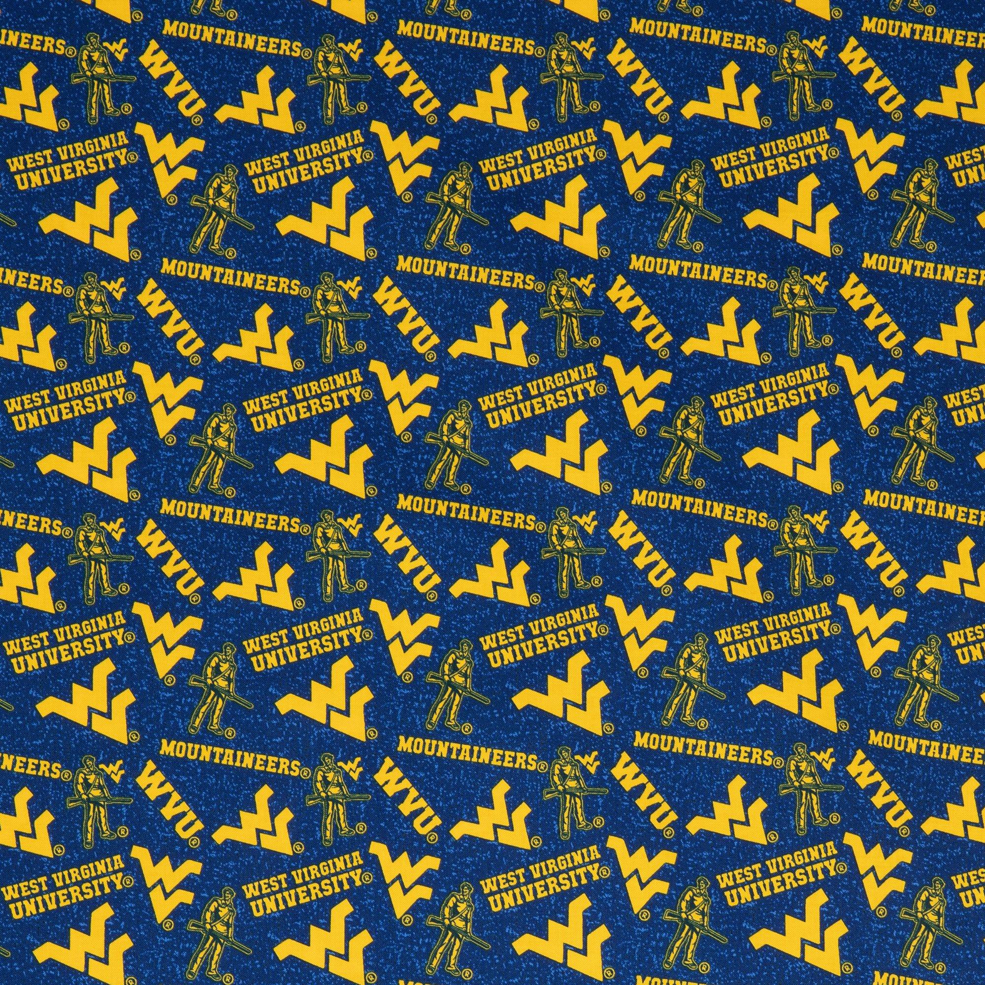West Virginia Allover Collegiate Cotton Fabric | Hobby Lobby | 135665