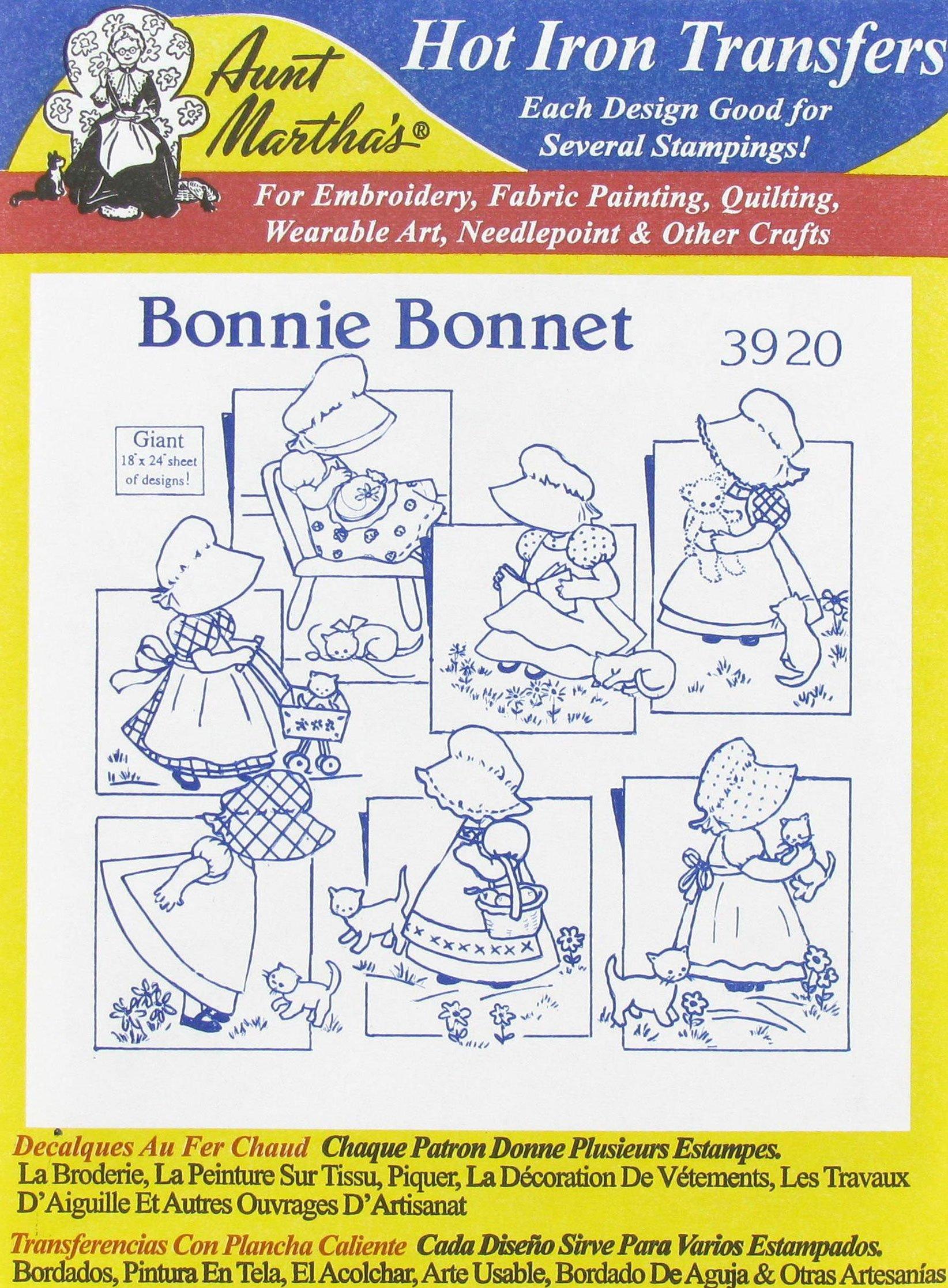 Bonnie Bonnet Embroidery Transfer Pattern | Hobby Lobby | 135681