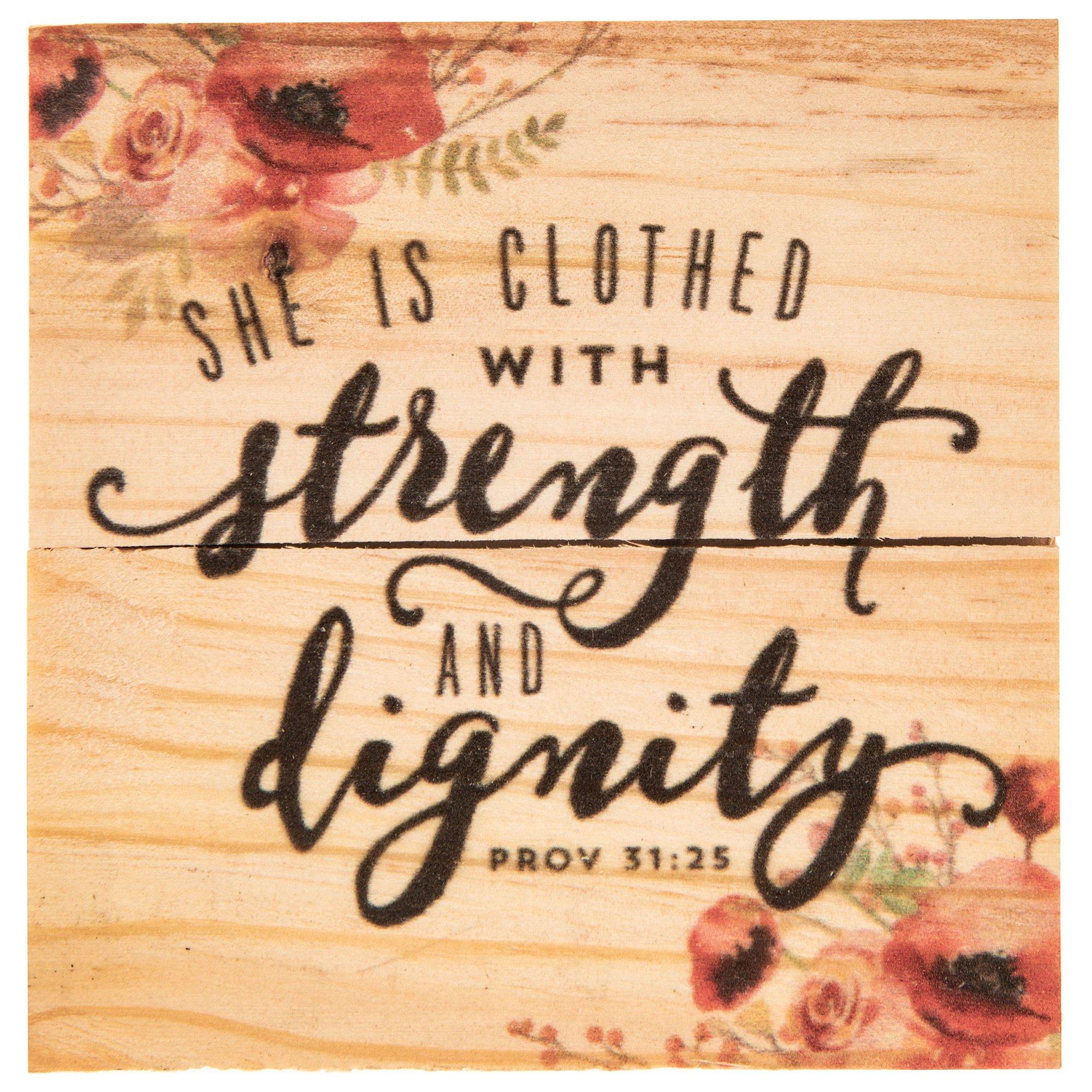 Proverbs 31:25 Wood Magnet | Hobby Lobby | 1381417