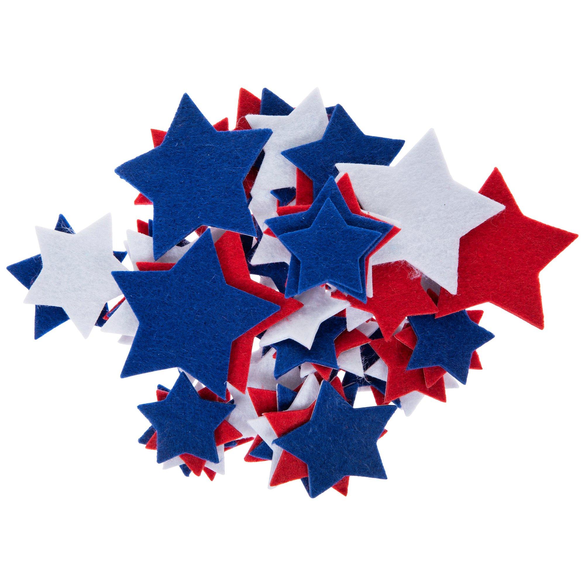 Red, White & Blue Star Felt Stickers | Hobby Lobby | 139550