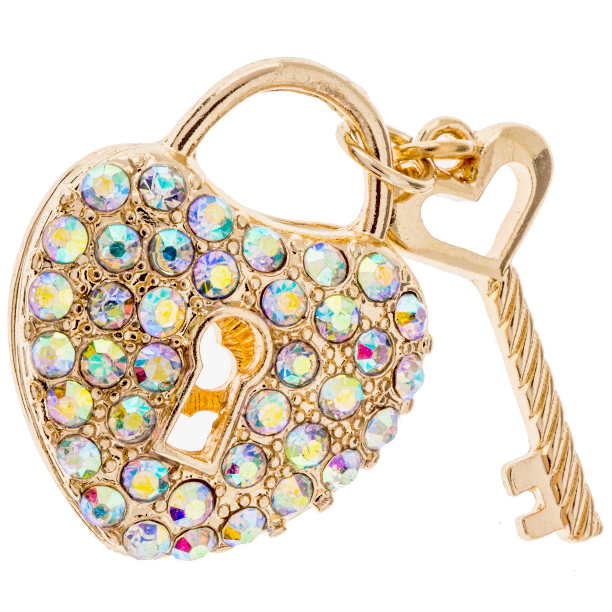 Rhinestone Heart Lock & Key Pendant | Hobby Lobby | 1400613