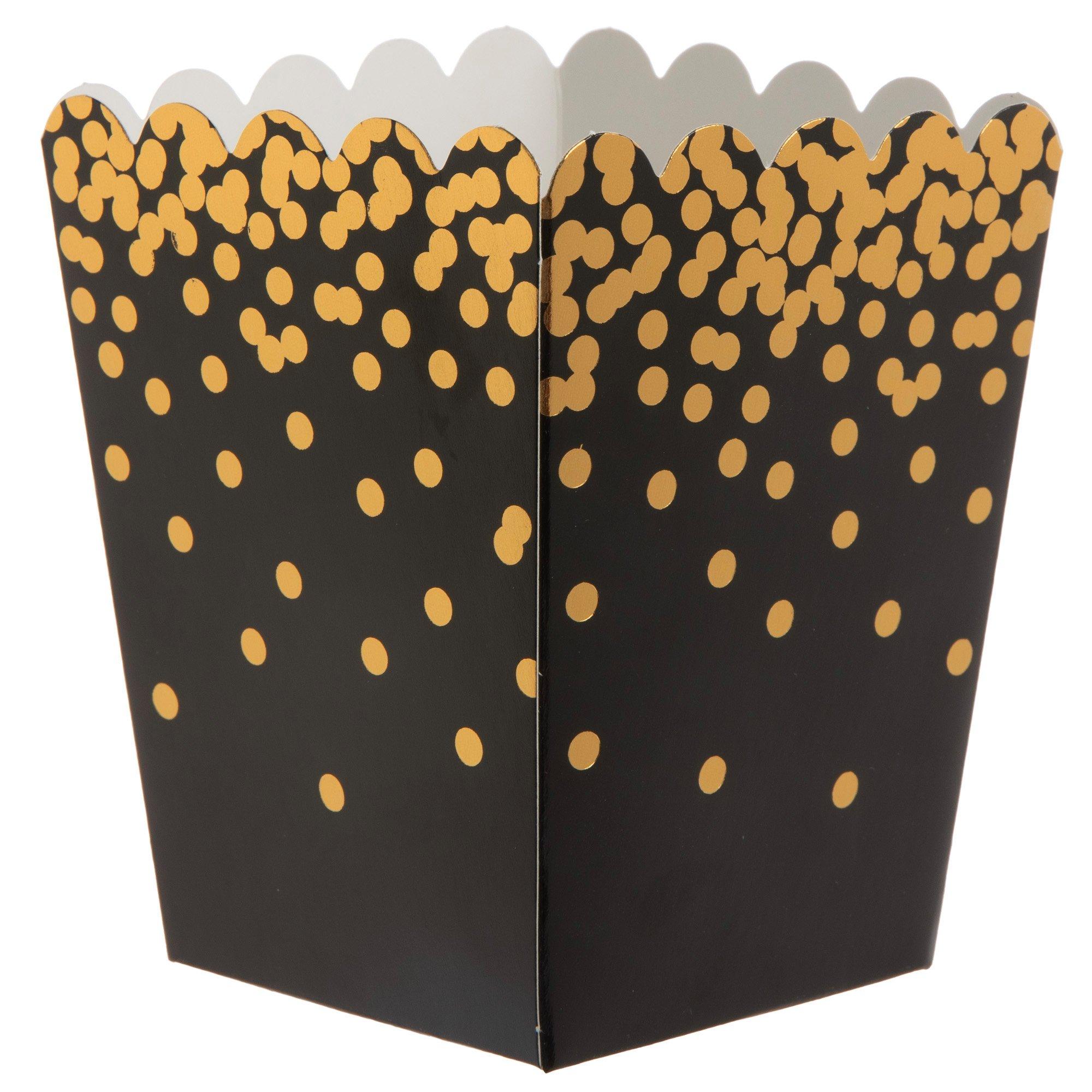 Black & Gold Confetti Party Favor Boxes | Hobby Lobby | 1405984