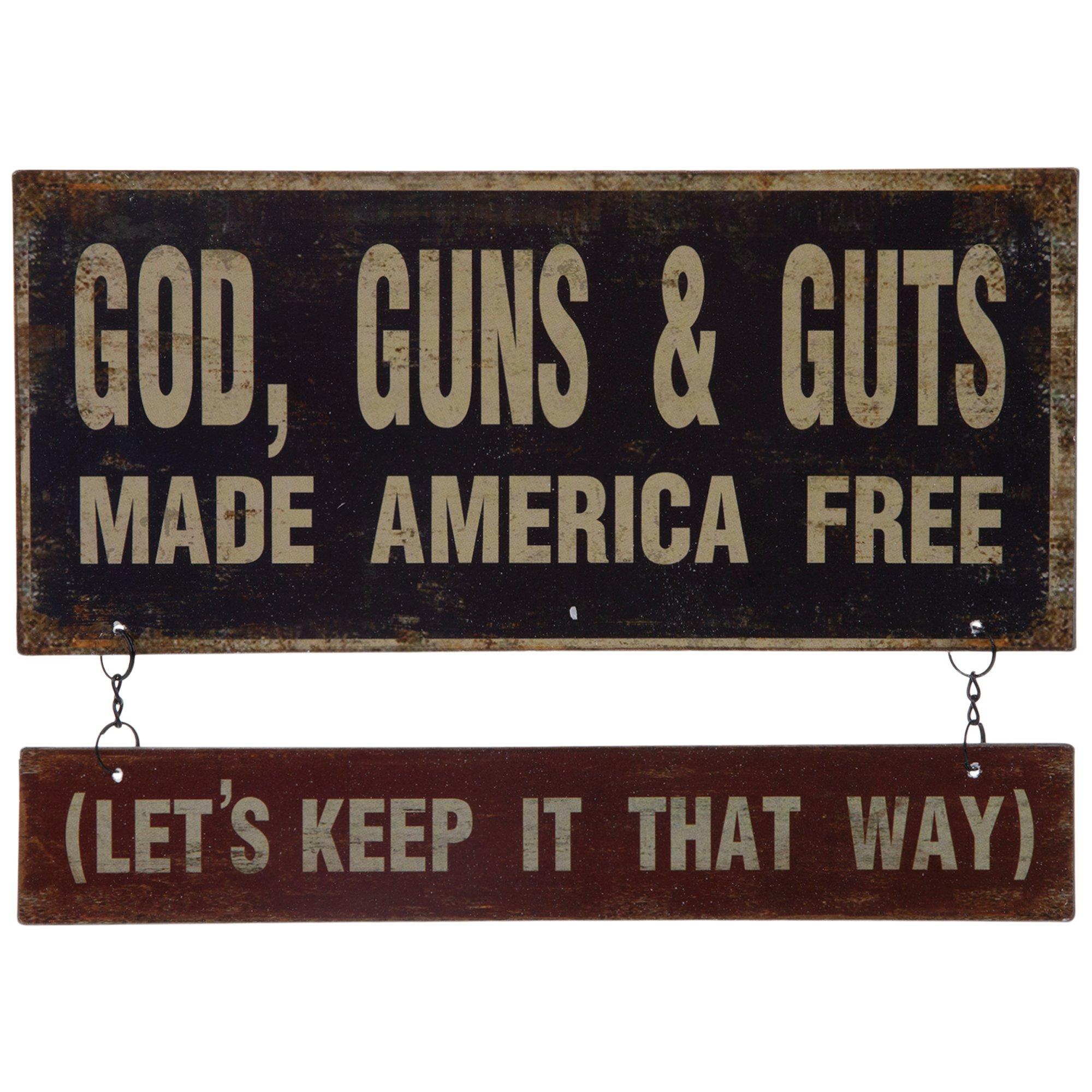 God, Guns & Guts Metal Wall Decor | Hobby Lobby | 1462175